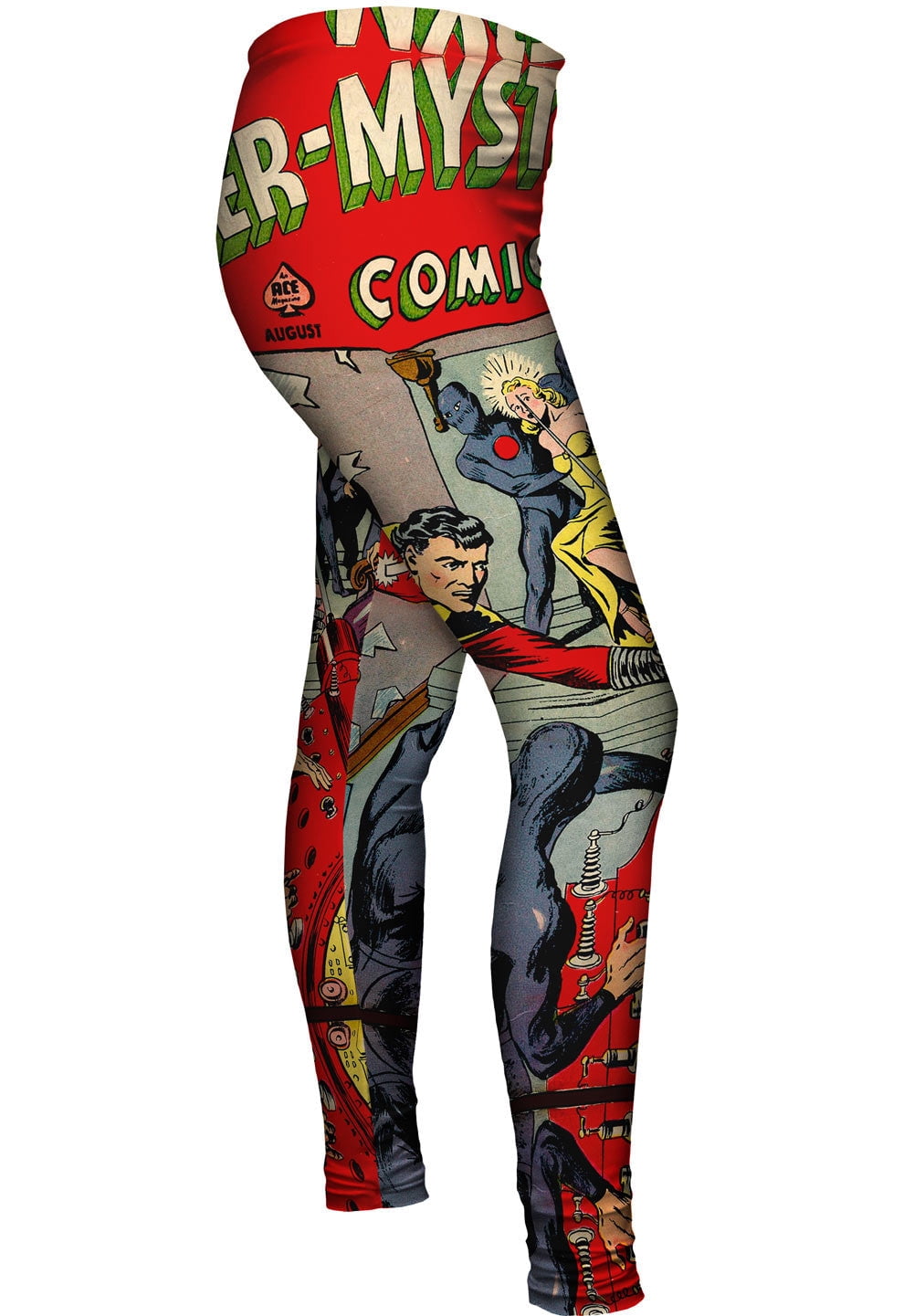 Lady in Distress Comic Retro Leggings - Walmart.com