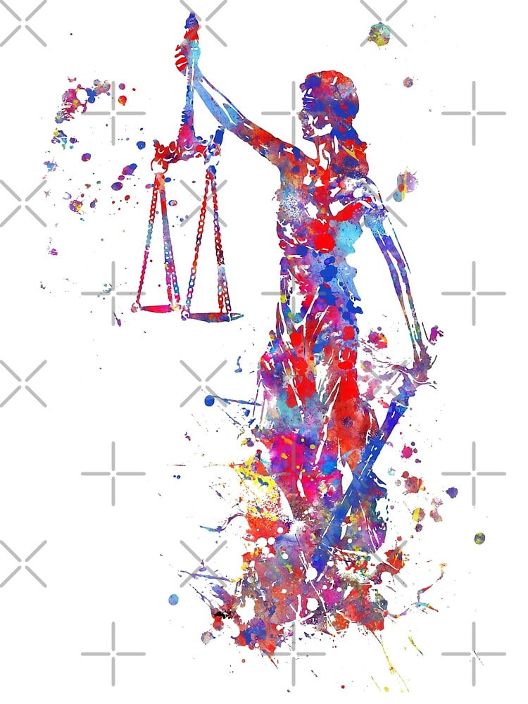 Lady justice, watercolor lady justice, lady justice print, lady justice ...