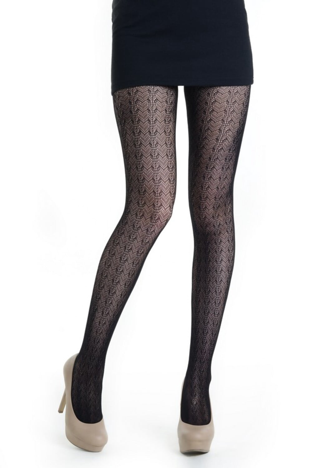 Lady's Fashion Designed Fish Net Full Length Pantyhose, Black-717 ...