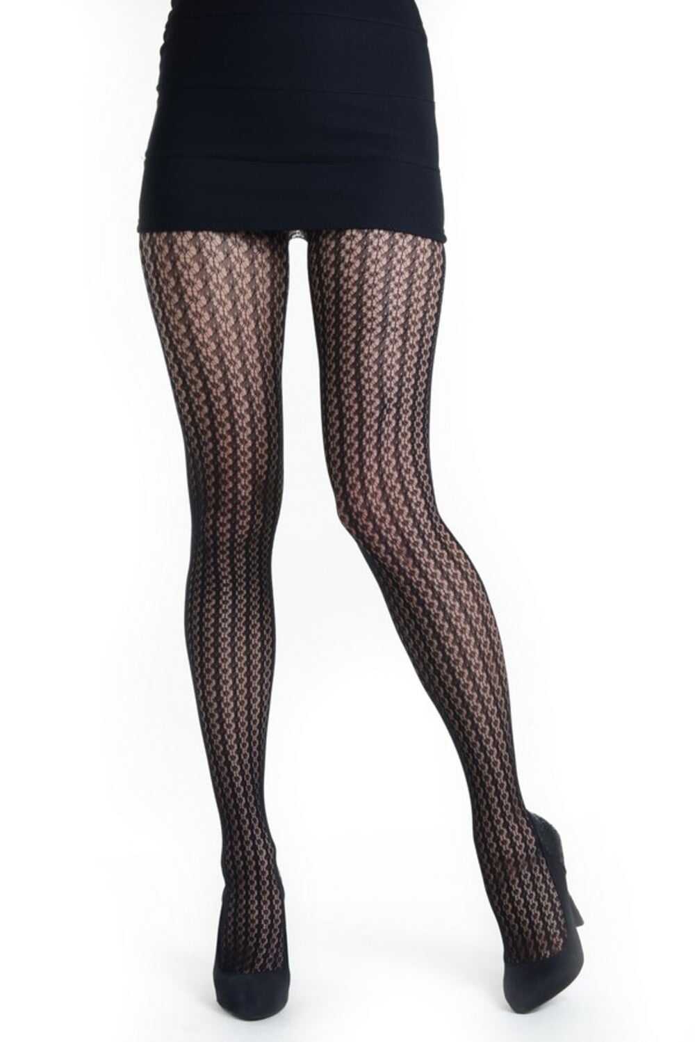 Lady's Fashion Designed Fish Net Full Length Pantyhose, Black-740 ...