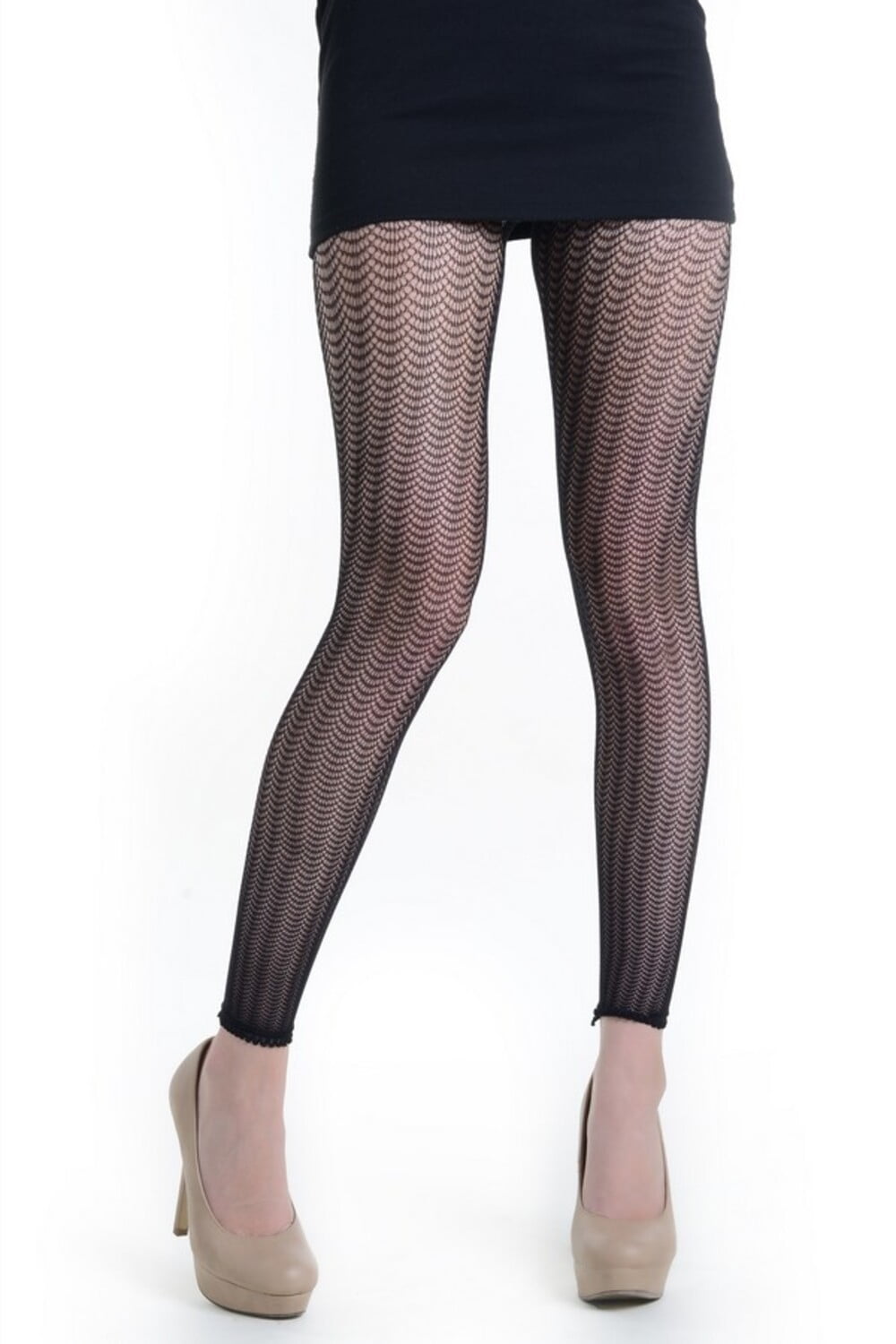 Lady's Fashion Designed Fishnet Footless Tights, Black-770 - Walmart.com