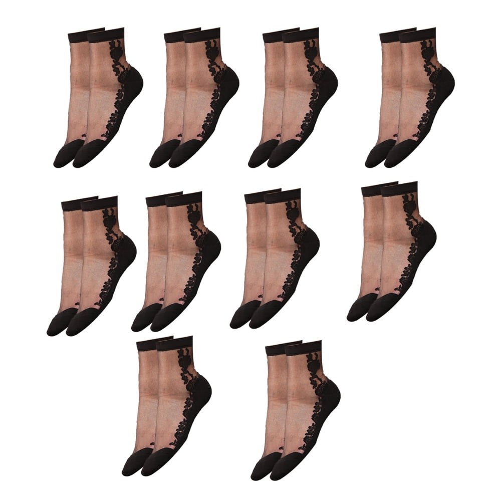Lady see-through see-through net socks ultra thin net fluoroscopic ...