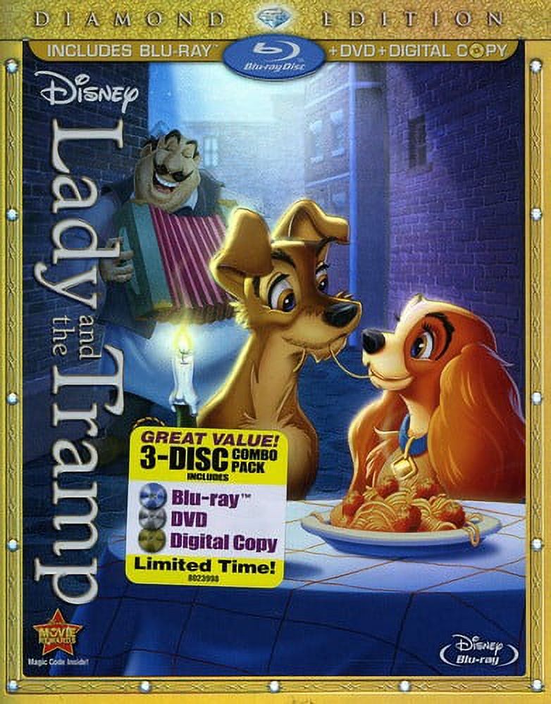 Pre-Owned Lady & the Tramp (Blu-ray + DVD + Digital Copy) - Walmart.com