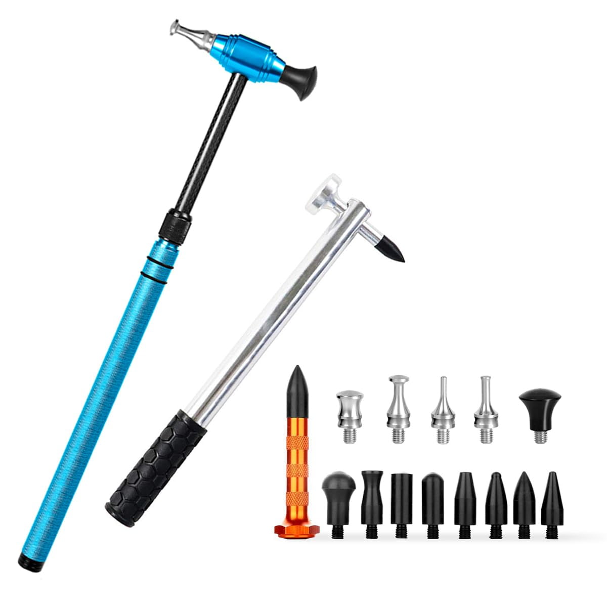 LadyRosian 16PCS Car Paintless Dent Repair Tools Aluminum Dent Hammer ...