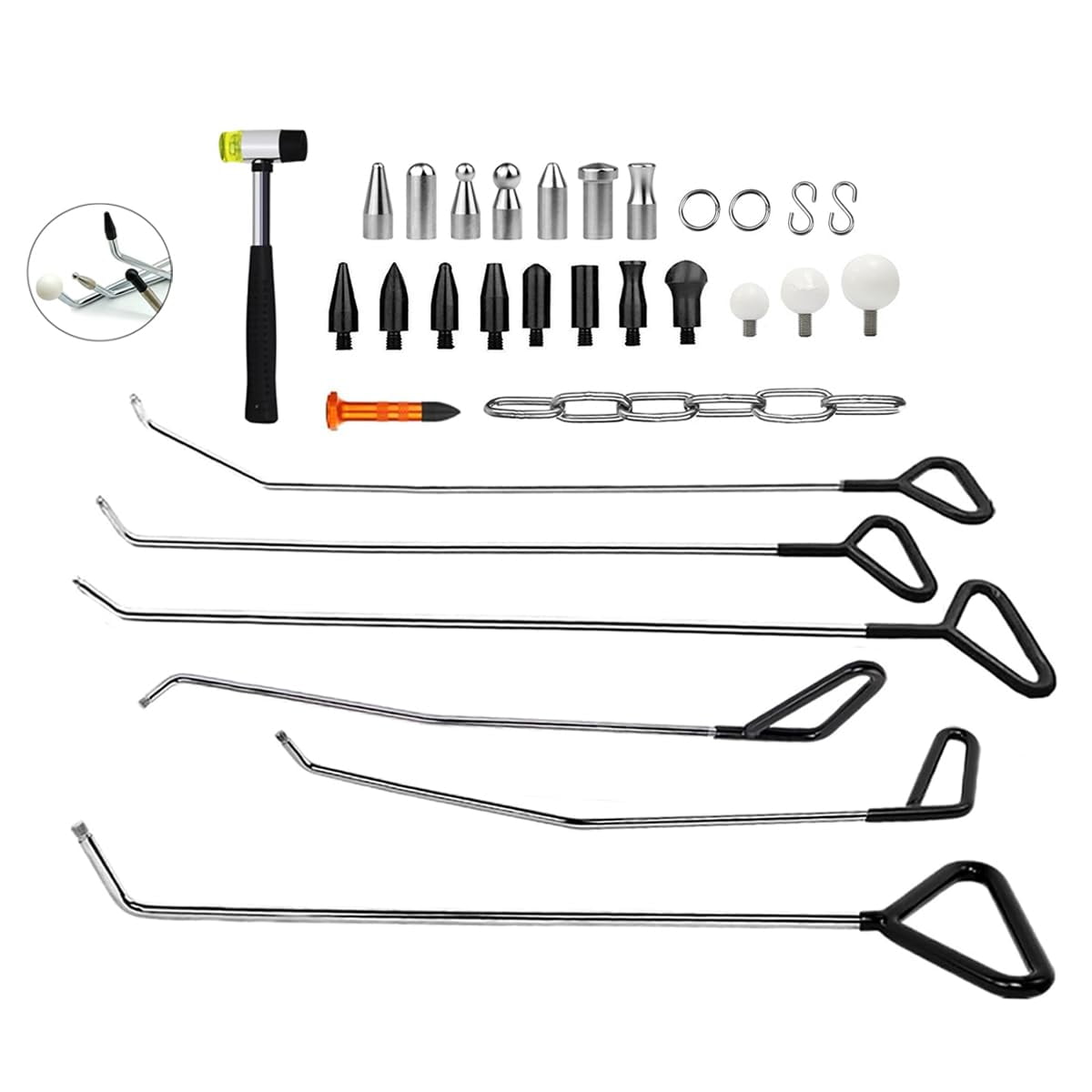 LadyRosian 31PCS Paintless Dent Removal Kit Professional Stainless ...