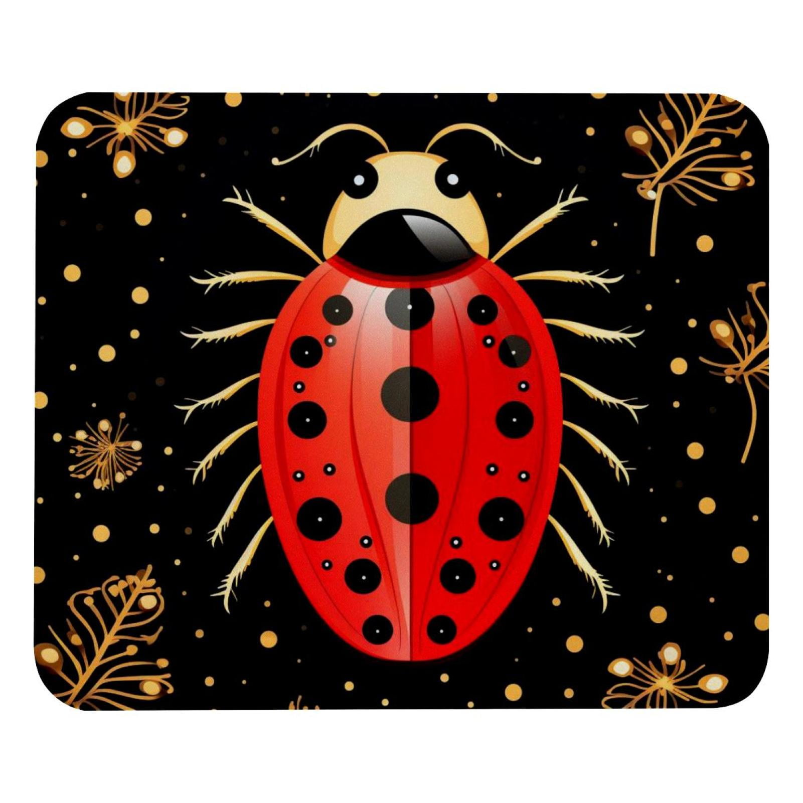 Ladybird 8.3x9.8 Inch Square Desk Mat with Non-Slip Rubber Bottom for ...