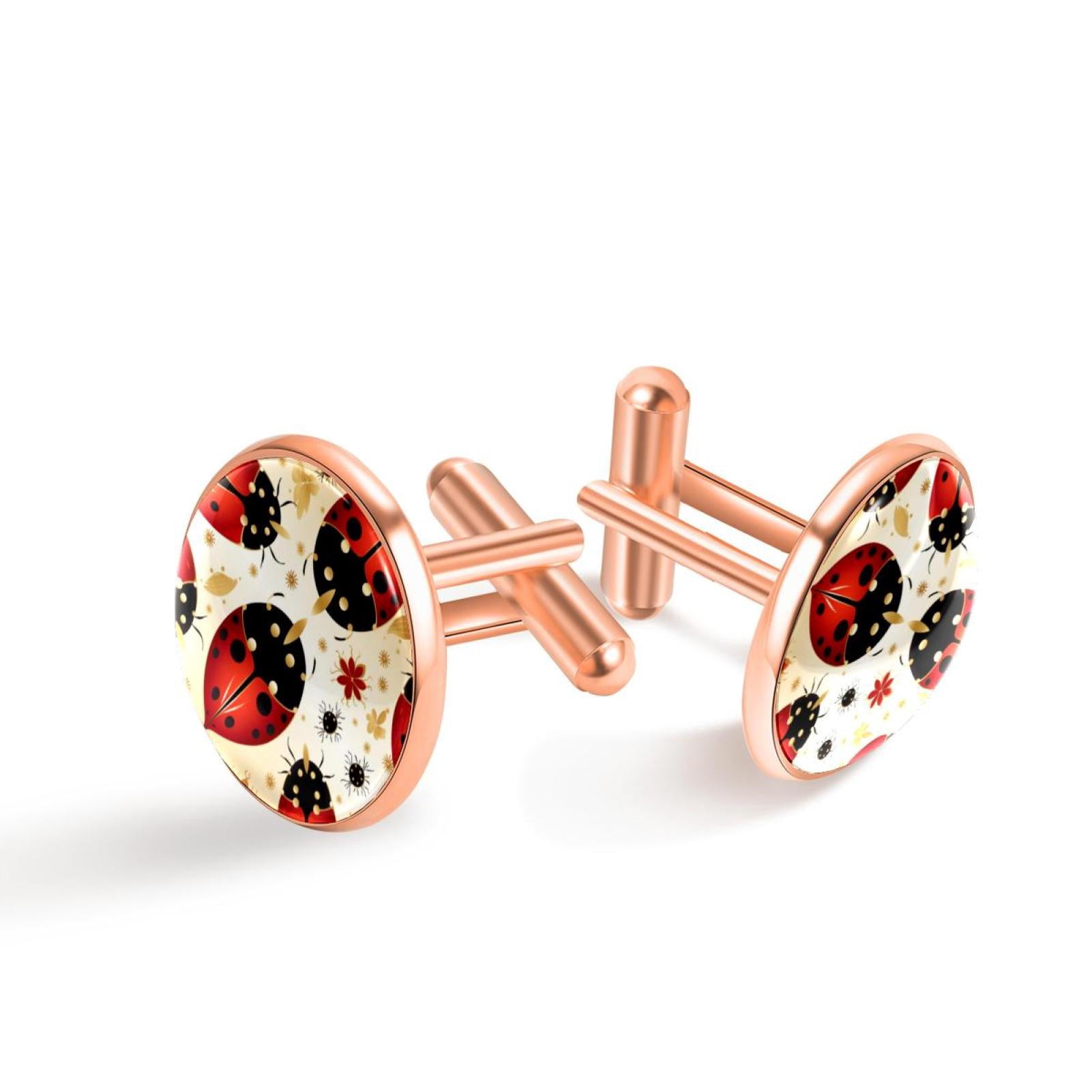 Ladybird Elegant Men's Cufflink, Cuff Link, and Shirt Clip Set ...