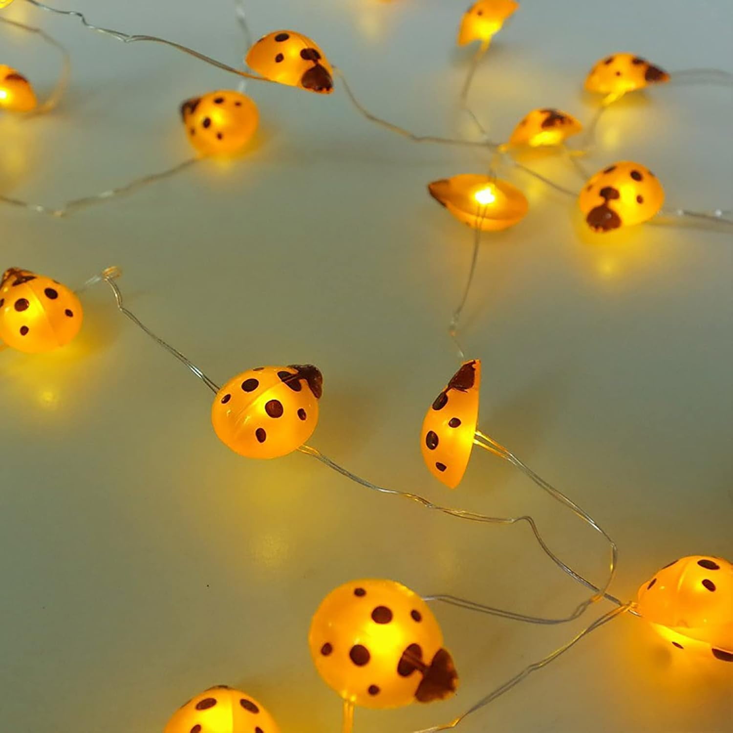 Ladybird Fairy Battery Operated 9.8Ft 30 LED Ladybug String Lights ...