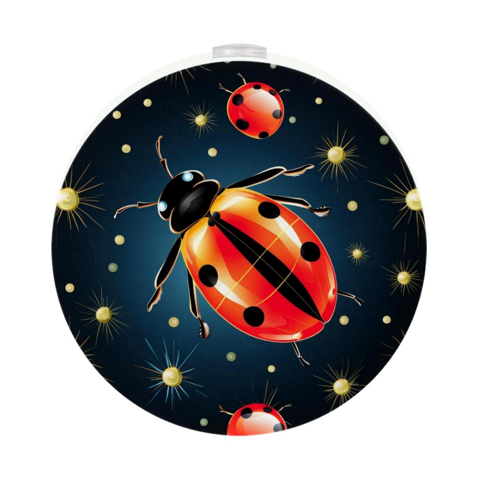 Ladybird LED Round Night Light 2PCS - Small Nightlights with Soft Glow ...