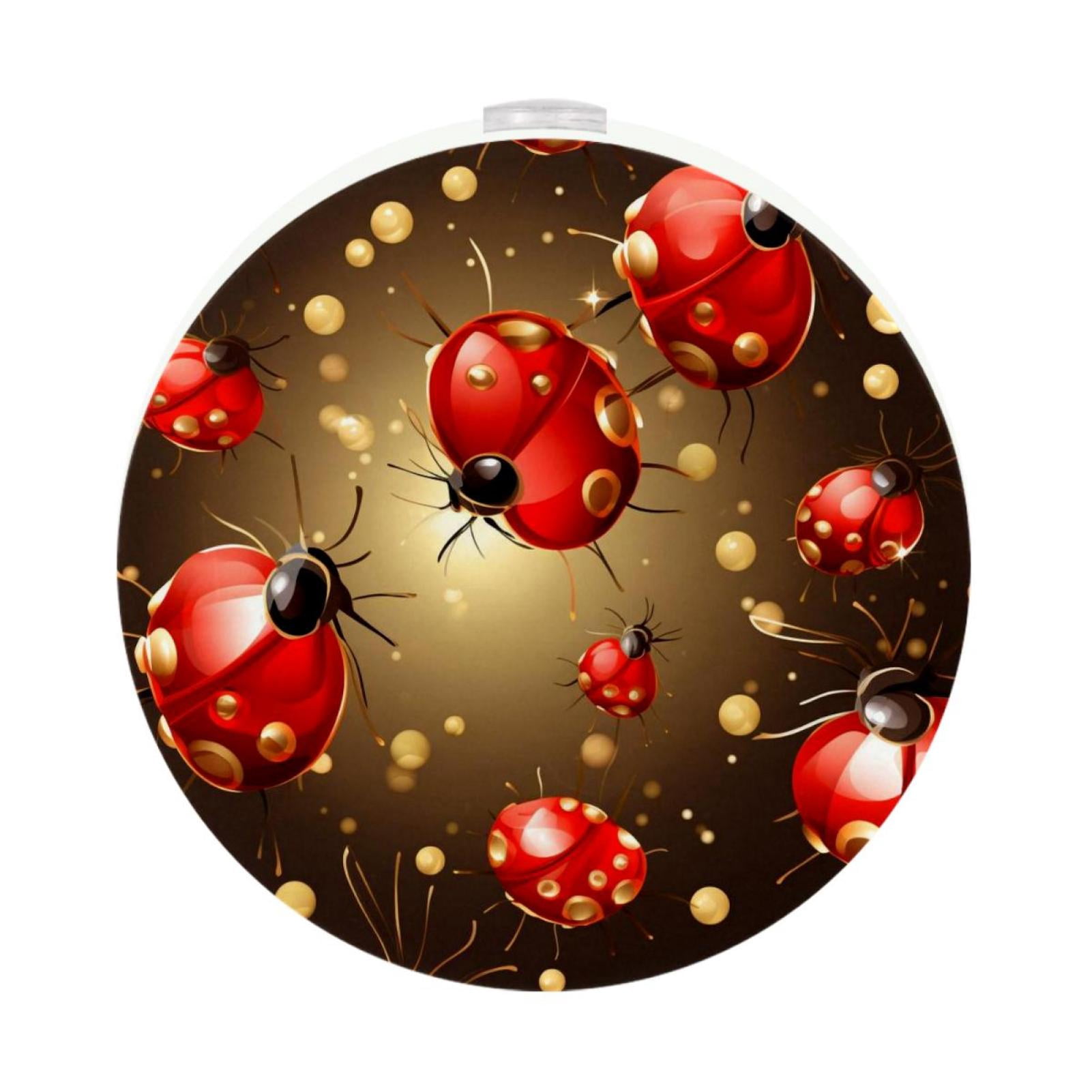 Ladybird LED Round Night Light-2PCS for a Relaxing and Safe Ambiance in ...