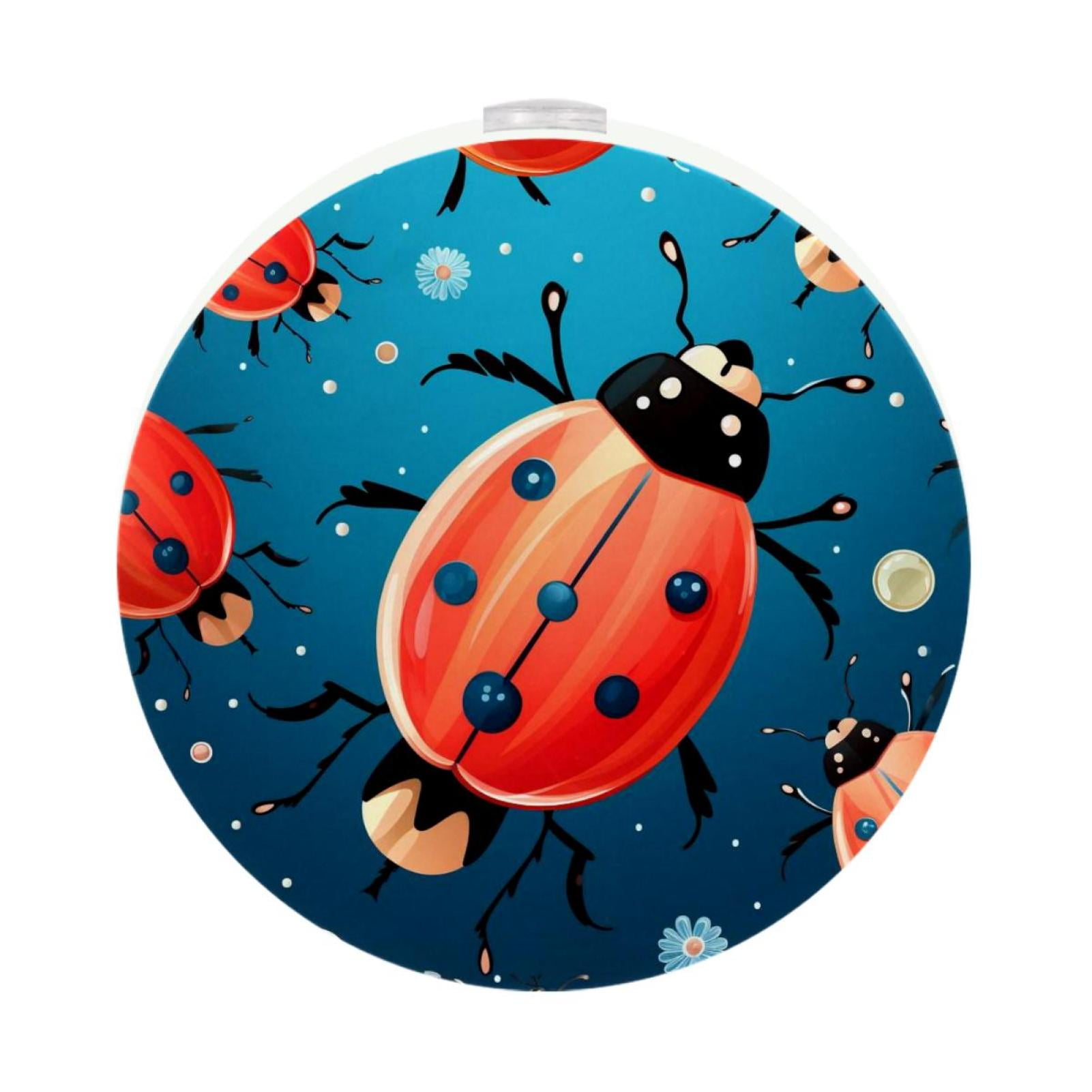 Ladybird LED Round Night Light-2pcs: Energy-efficient, Environmentally ...