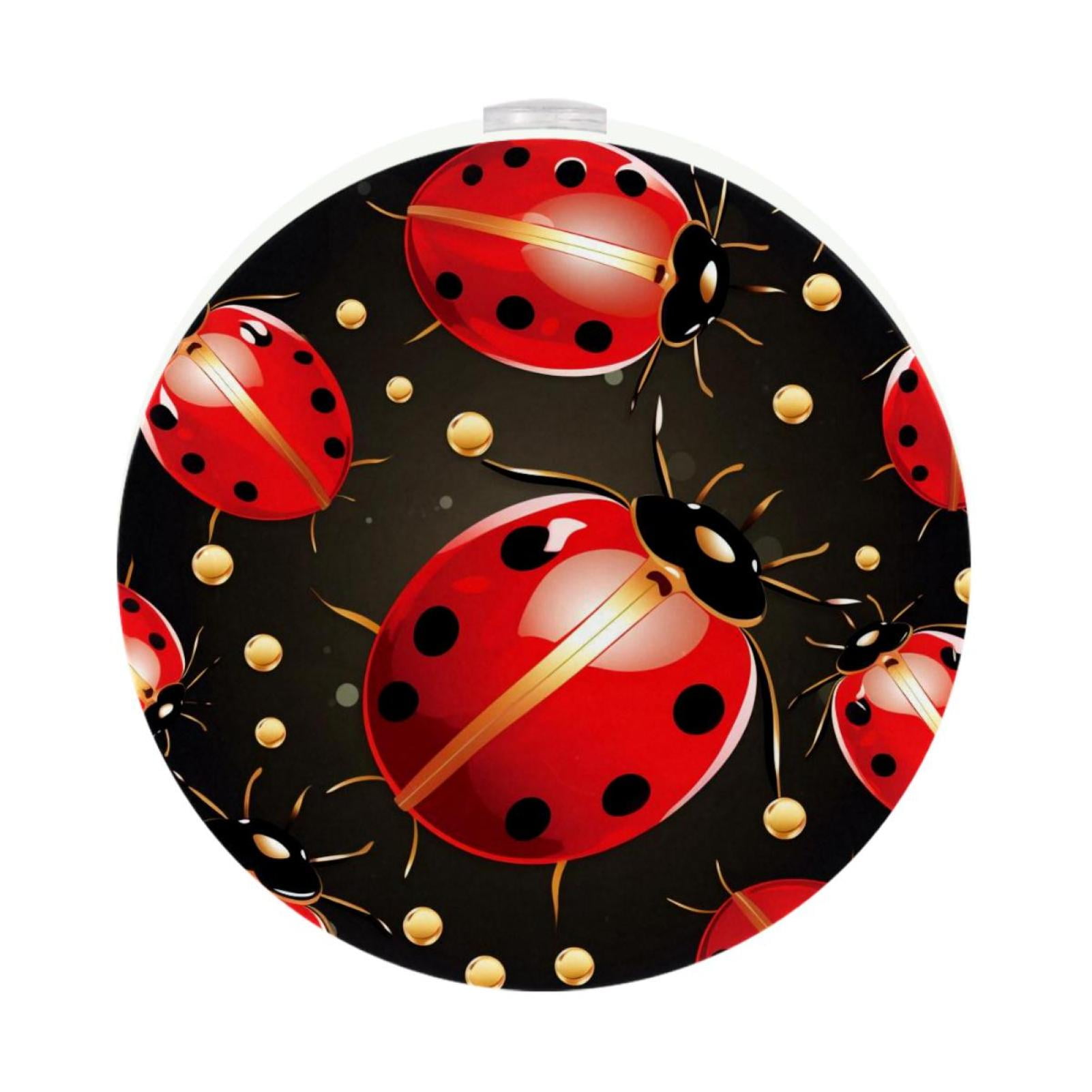 Ladybird LED Round Night Light- Set of 2, Portable Rechargeable Mini ...