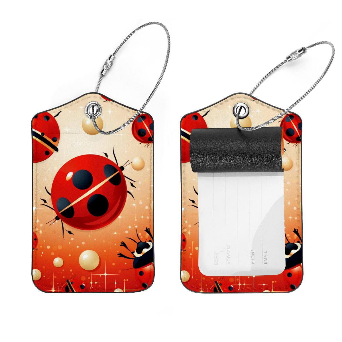 Ladybird Ladybug Coccinella Septempunctata 2 Pack Luggage Tags ...