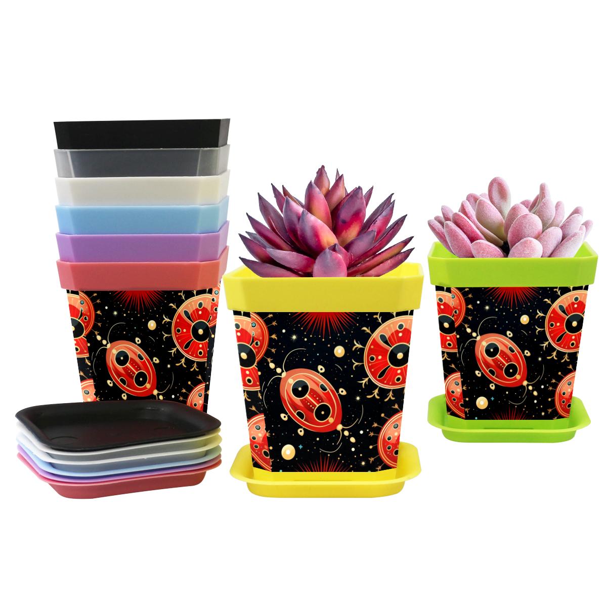 Ladybird Ladybug Coccinella Septempunctata Caribbean Planter 8PCS ...