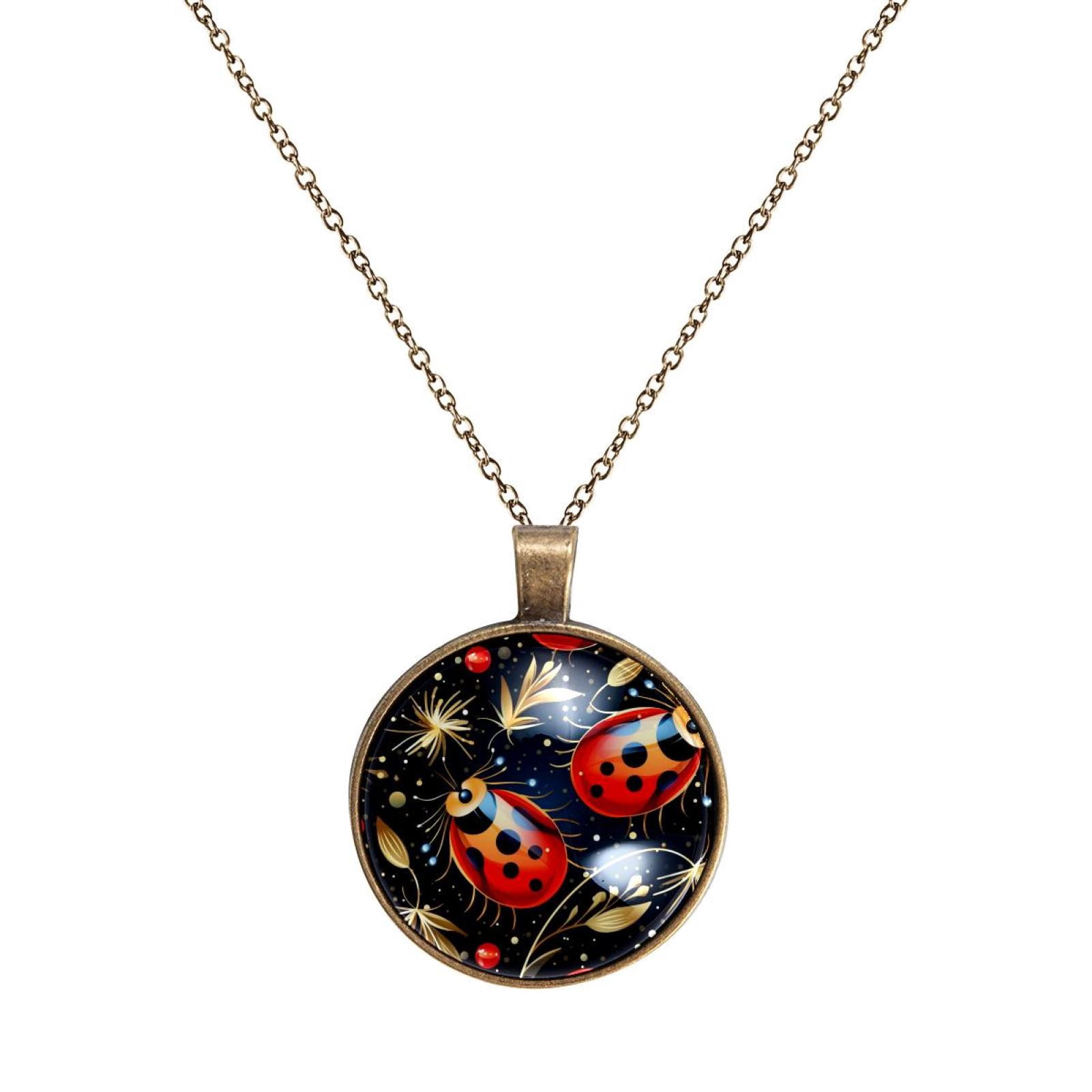 Ladybird Ladybug Coccinella Septempunctata Elegant Glass Circular ...