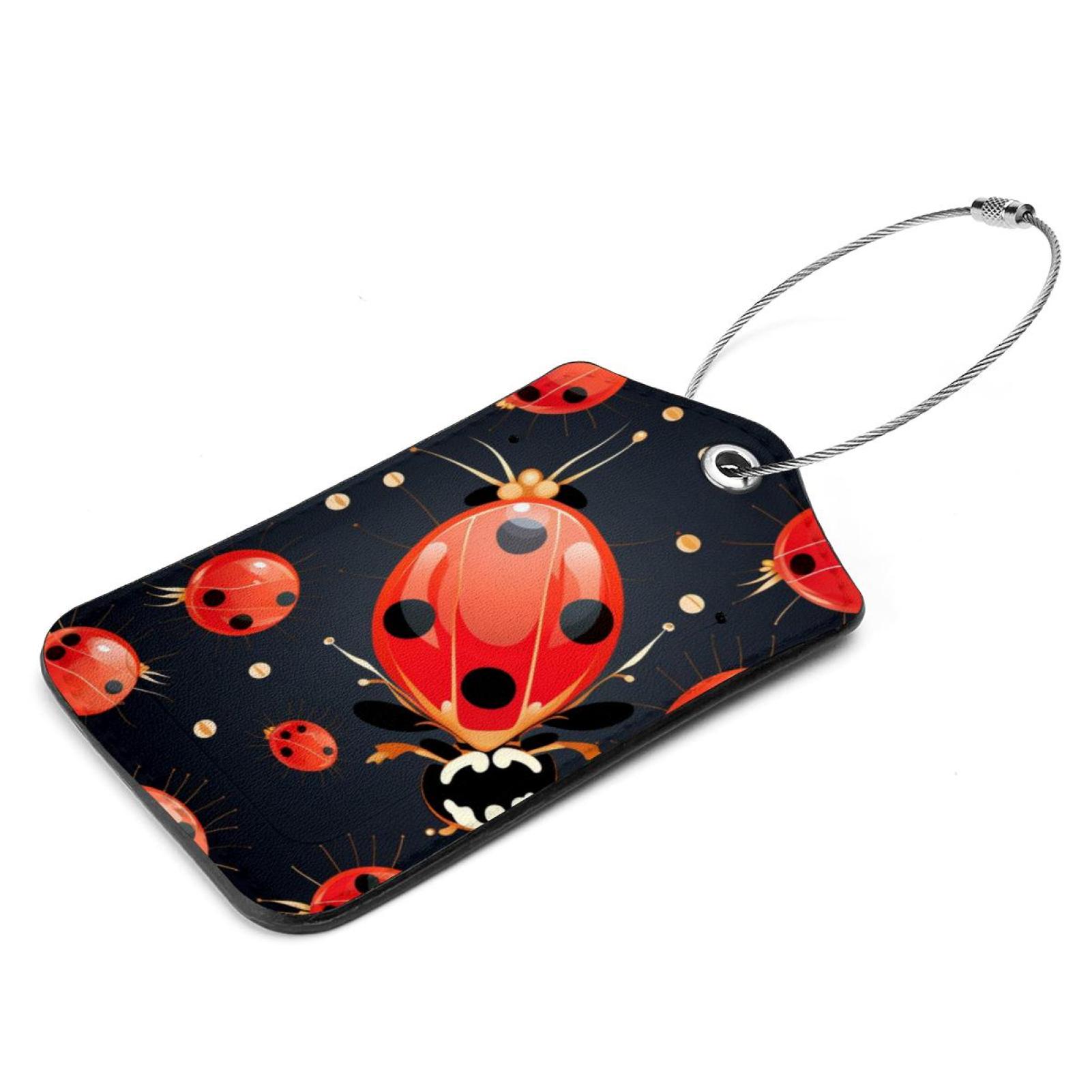 Ladybird Ladybug Coccinella Septempunctata Pattern 2 PCS Luggage Tags ...