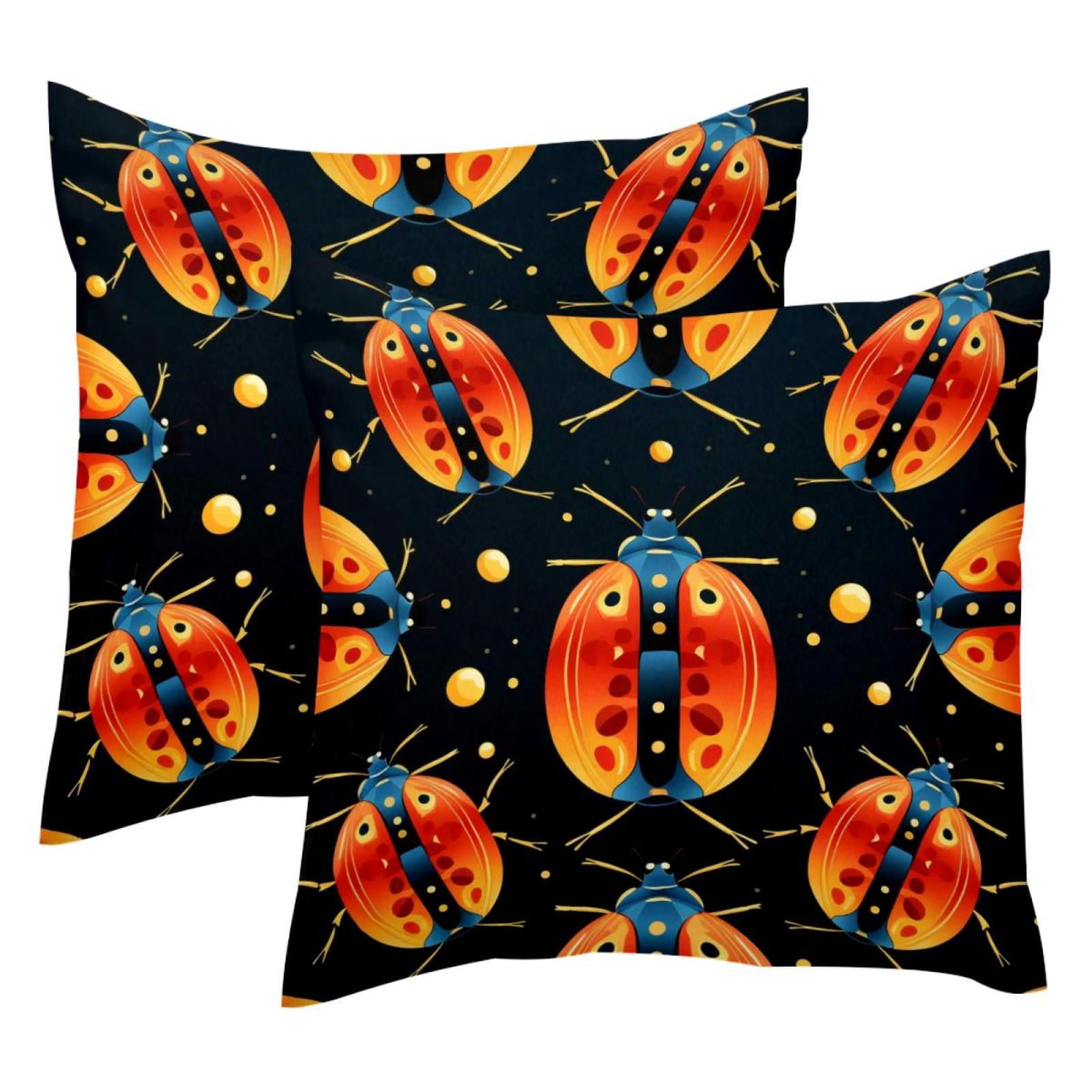 Ladybird Ladybug Coccinella Septempunctata Pattern 2PCS Printed Square ...