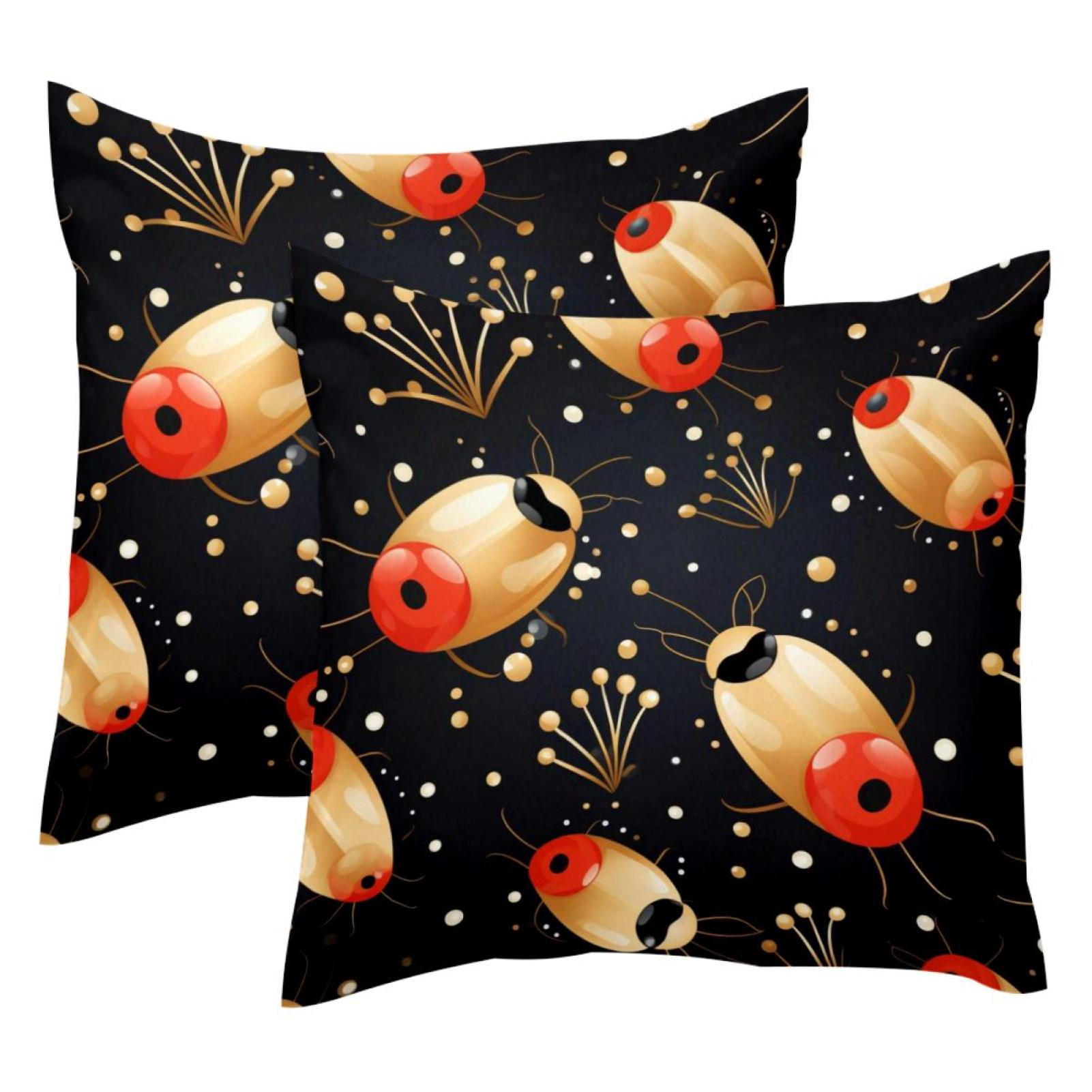 Ladybird Ladybug Coccinella Septempunctata Pattern 2PCS Printed Square ...