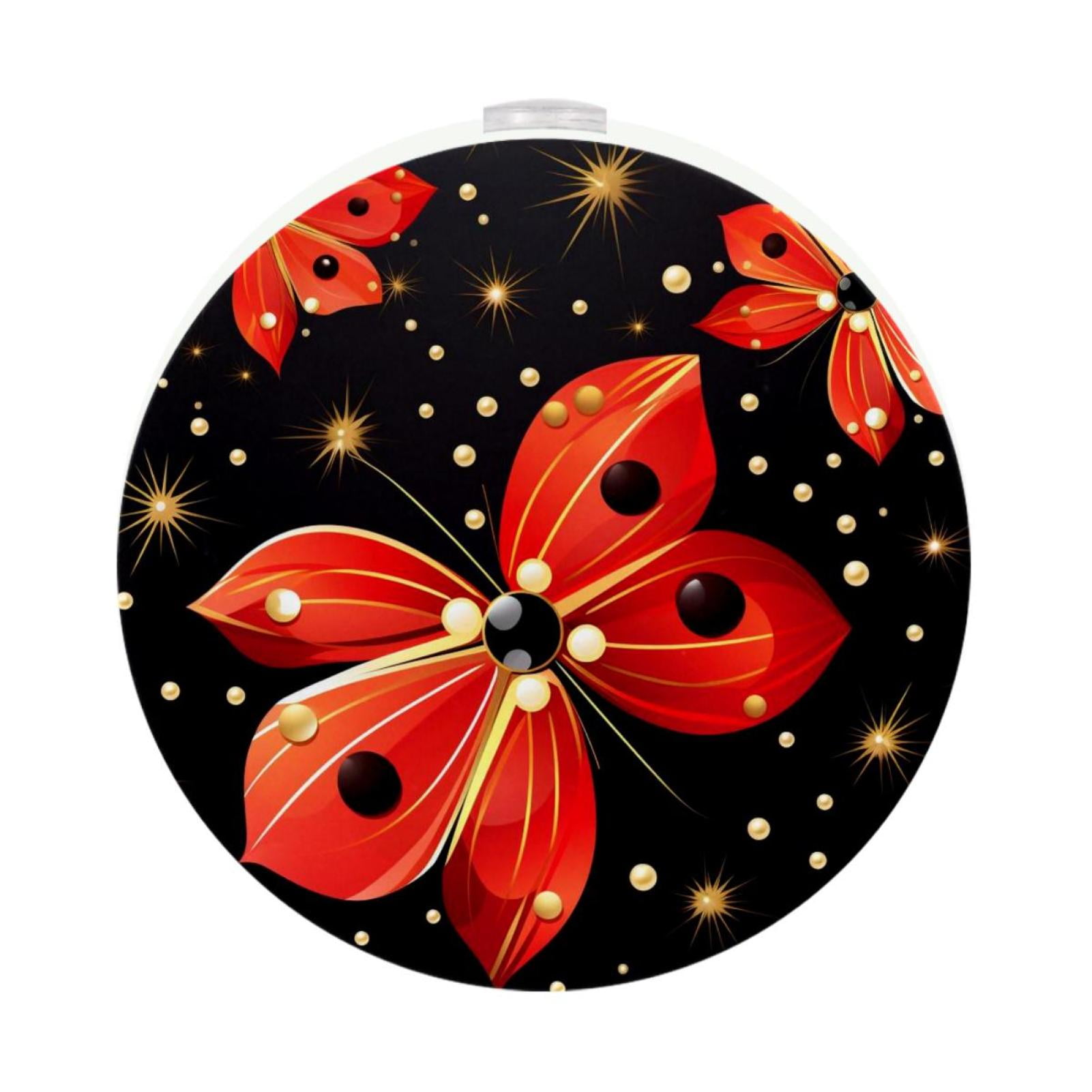 Ladybird Led Round Night Light-2pcs, Gentle Glow Plug in Wall Lamp for ...