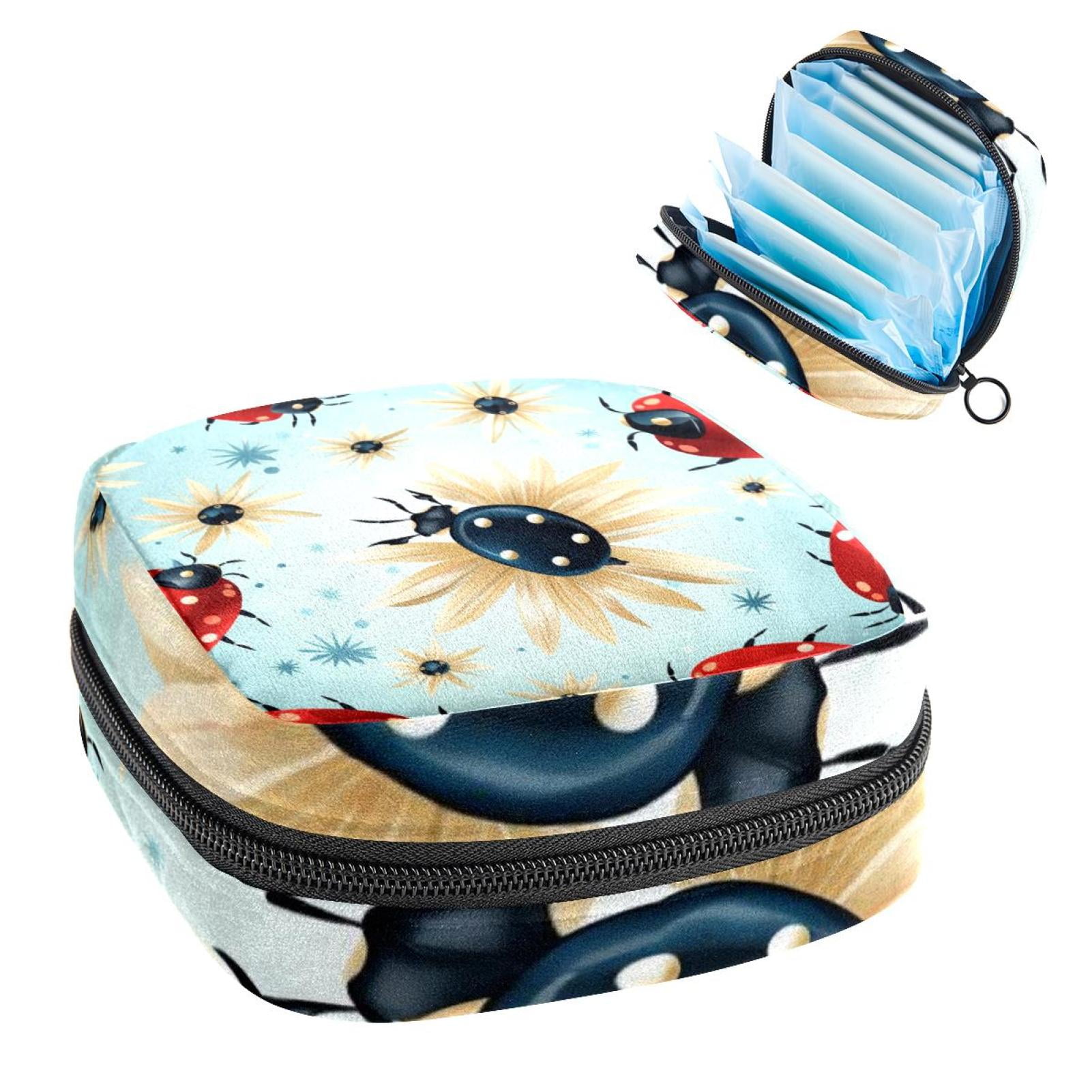 Ladybird Pad Bag Period Bag Small Travel Pouch - Ideal Sanitary Napkin ...