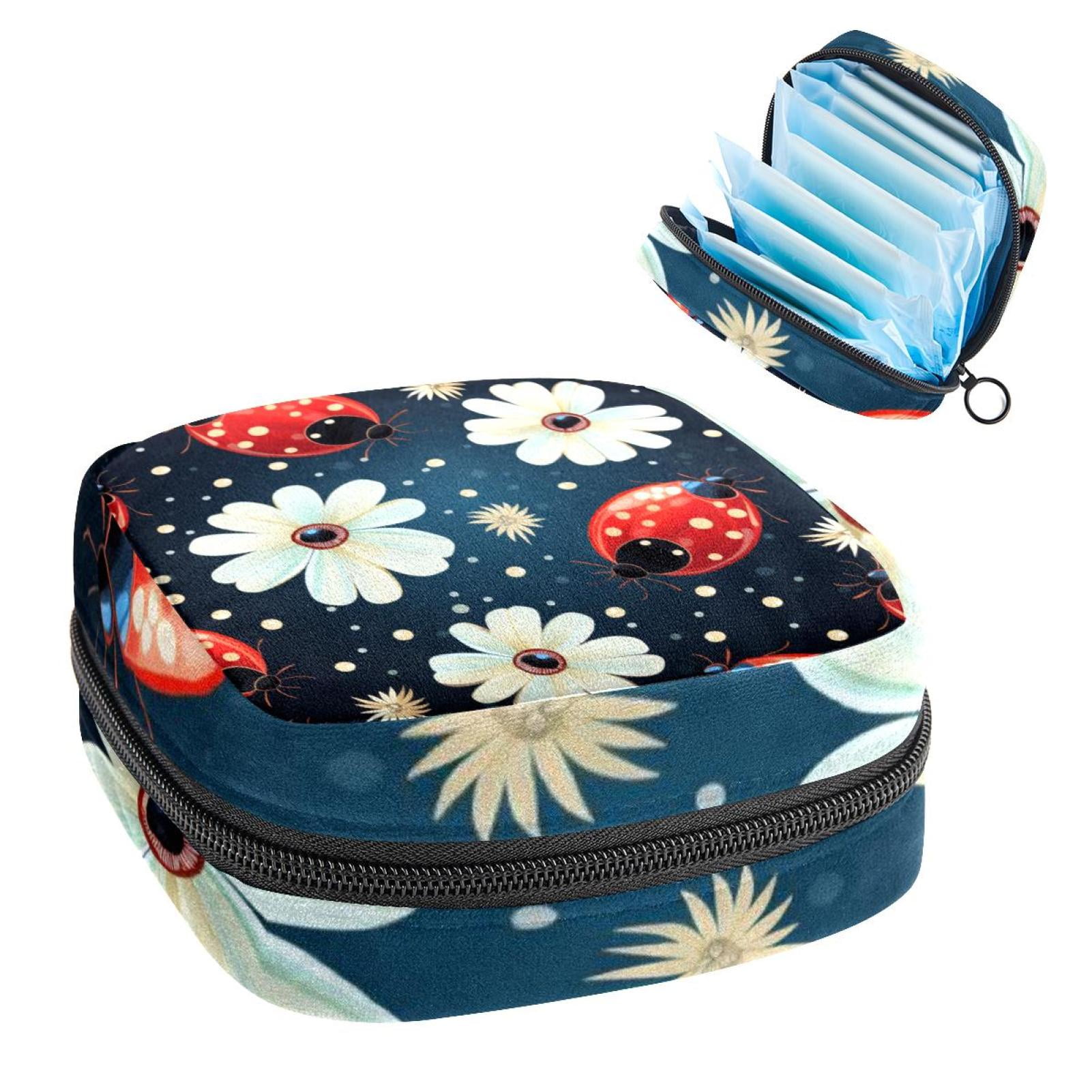 Ladybird Pad Bag Small Bag Canvas Pouch with Zipper Small Pouch with ...