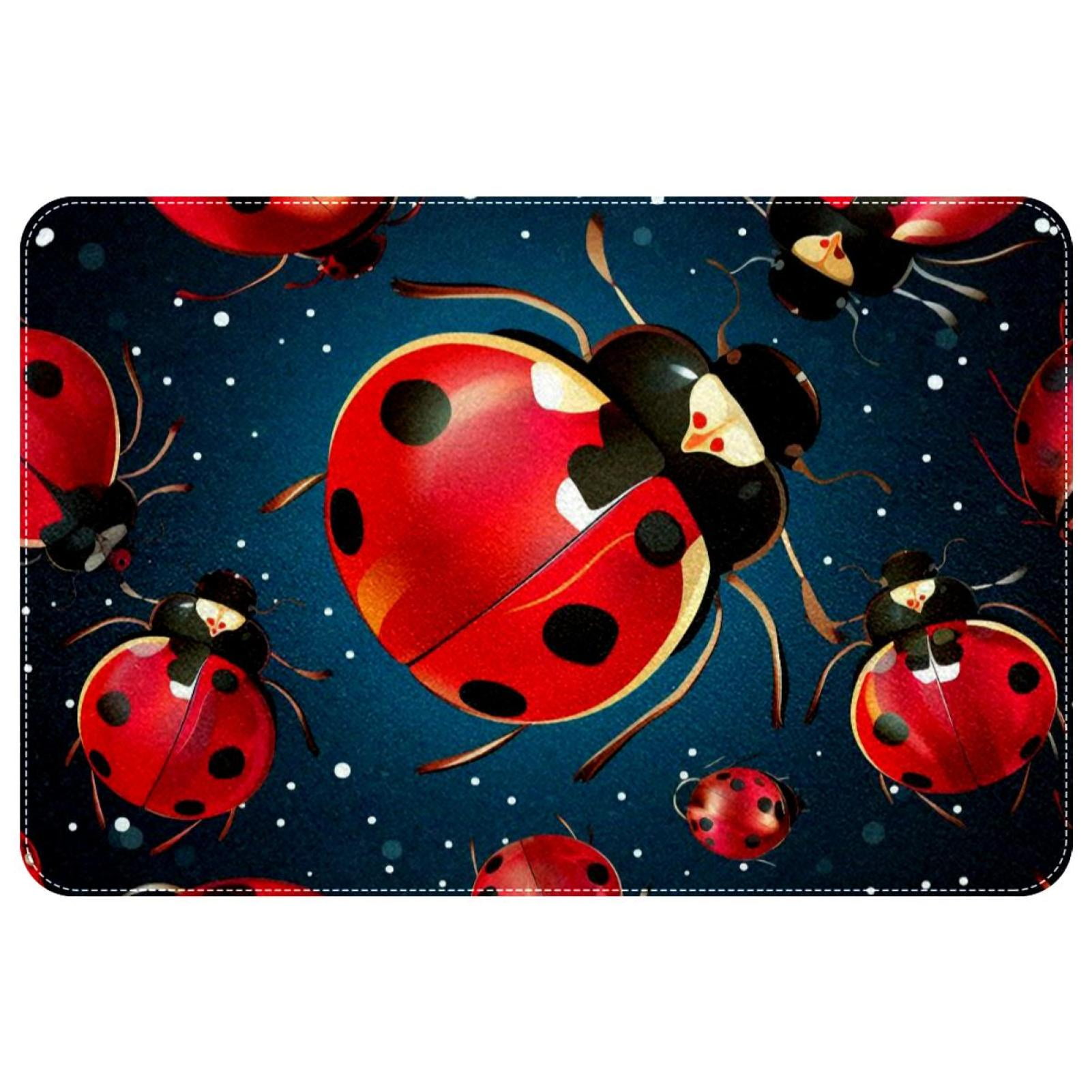 Ladybird Polyester Non-Slip Machine Washable Office Chair Rug for Chair ...