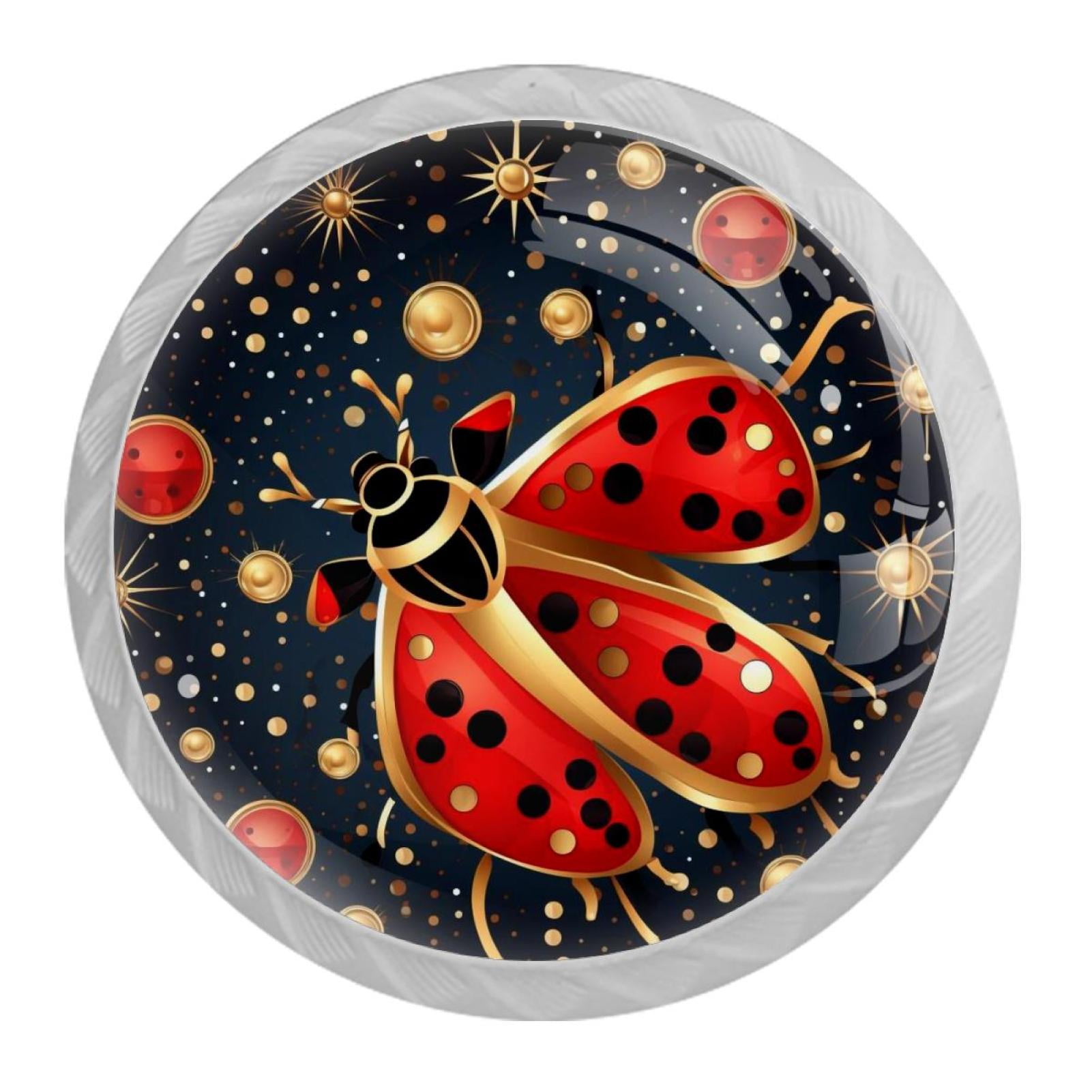 Ladybird Pretty Prints Custom Drawer Knobs - Transparent Cabinet Knobs ...