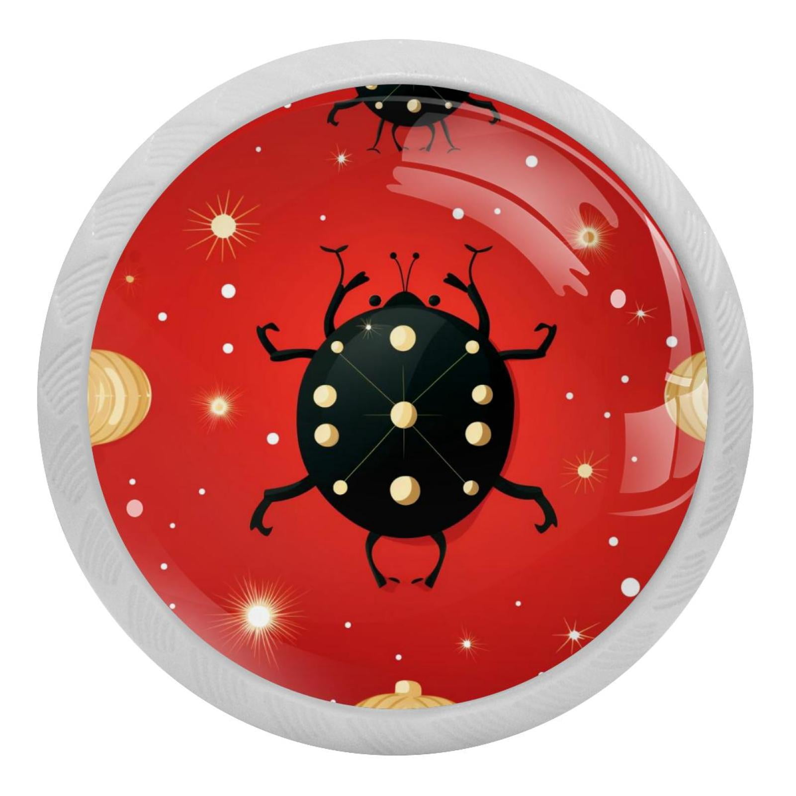 Ladybird Round Glow-in-the-Dark Dresser Knobs: Fluorescent Drawer Pulls ...