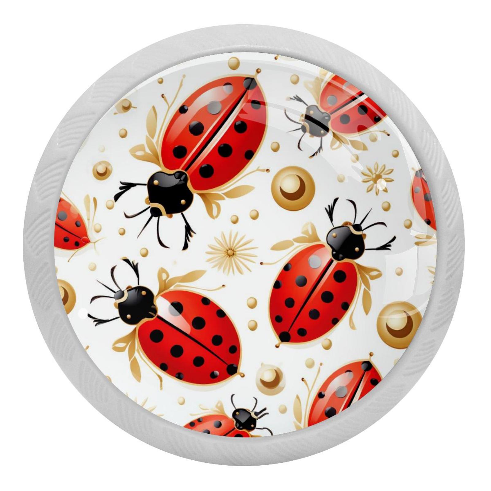 Ladybird Round Glow-in-the-Dark Dresser Knobs: Fluorescent Drawer Pulls ...
