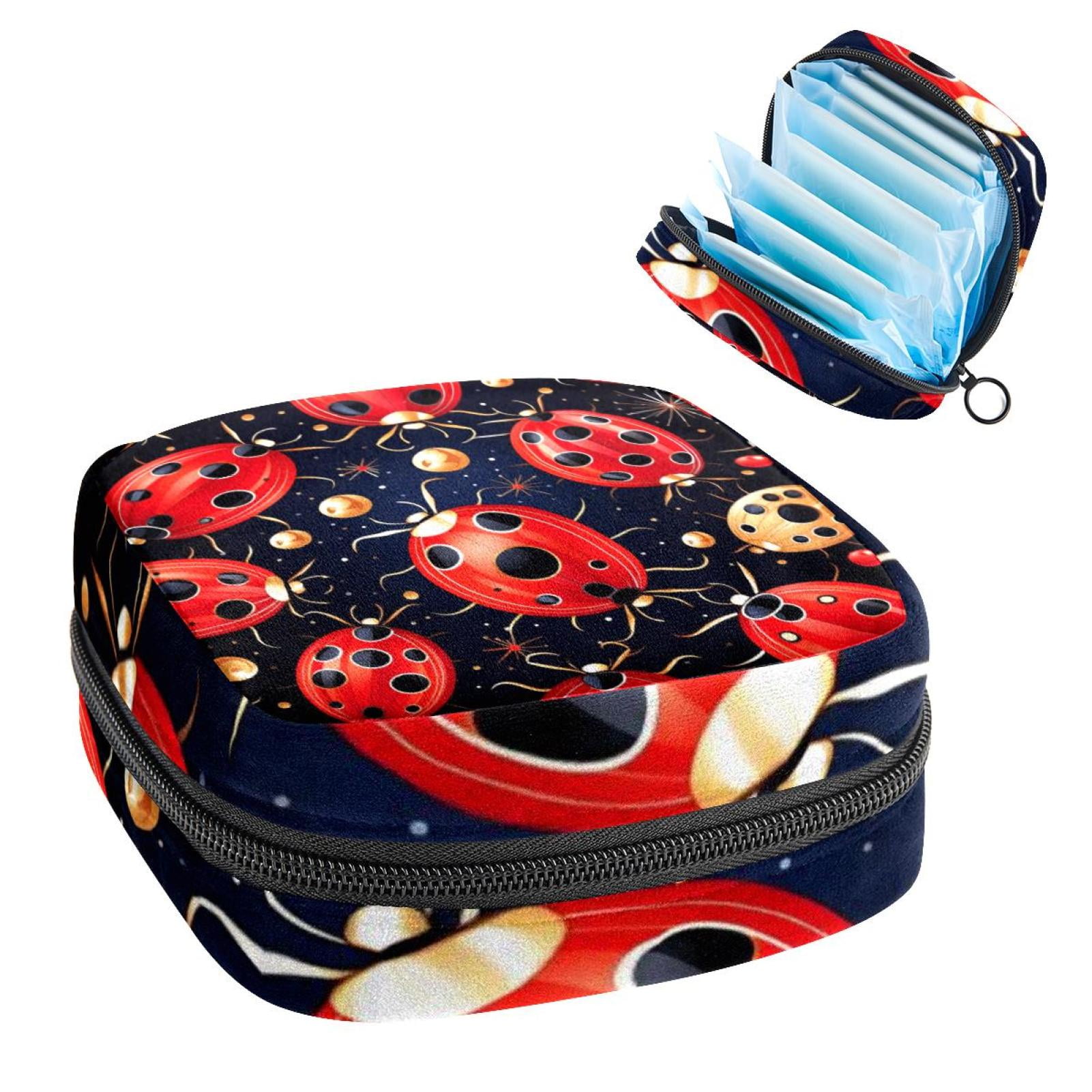 Ladybird Sanitary Napkin Bag Period Pouch Travel Organizer Zipper Pouch ...