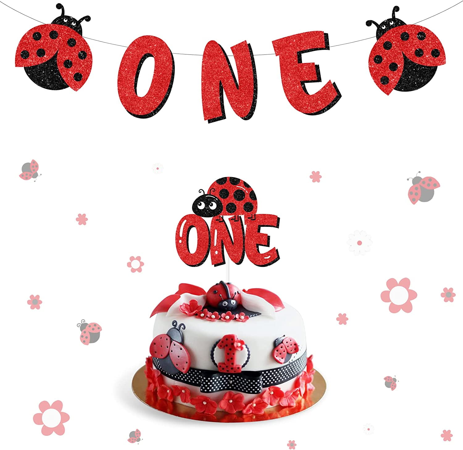 Ladybug 1st Birthday Decorations, Ladybug Birthday Party Decor, One ...