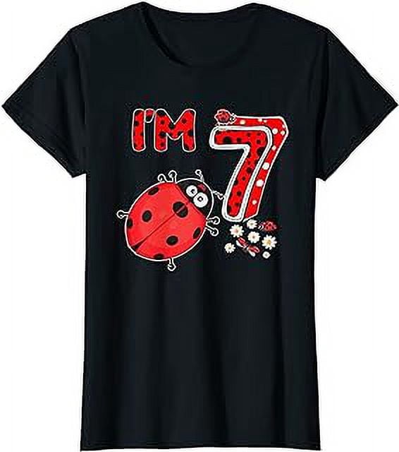 Ladybug 7 year old 7th birthday girl family ladybug T-Shirt - Walmart.com