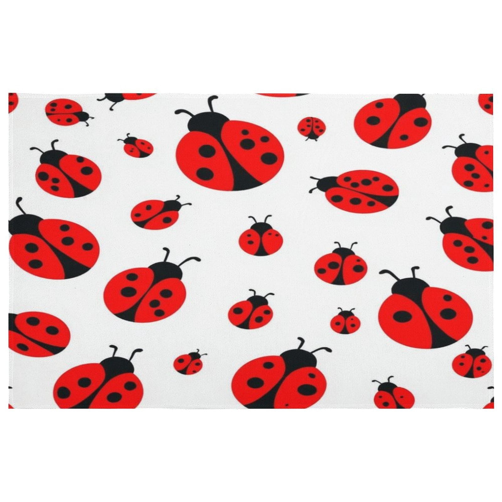 Ladybug Adult Home Decor Bedroom Living Room Crystal Velvet Carpet Yoga ...