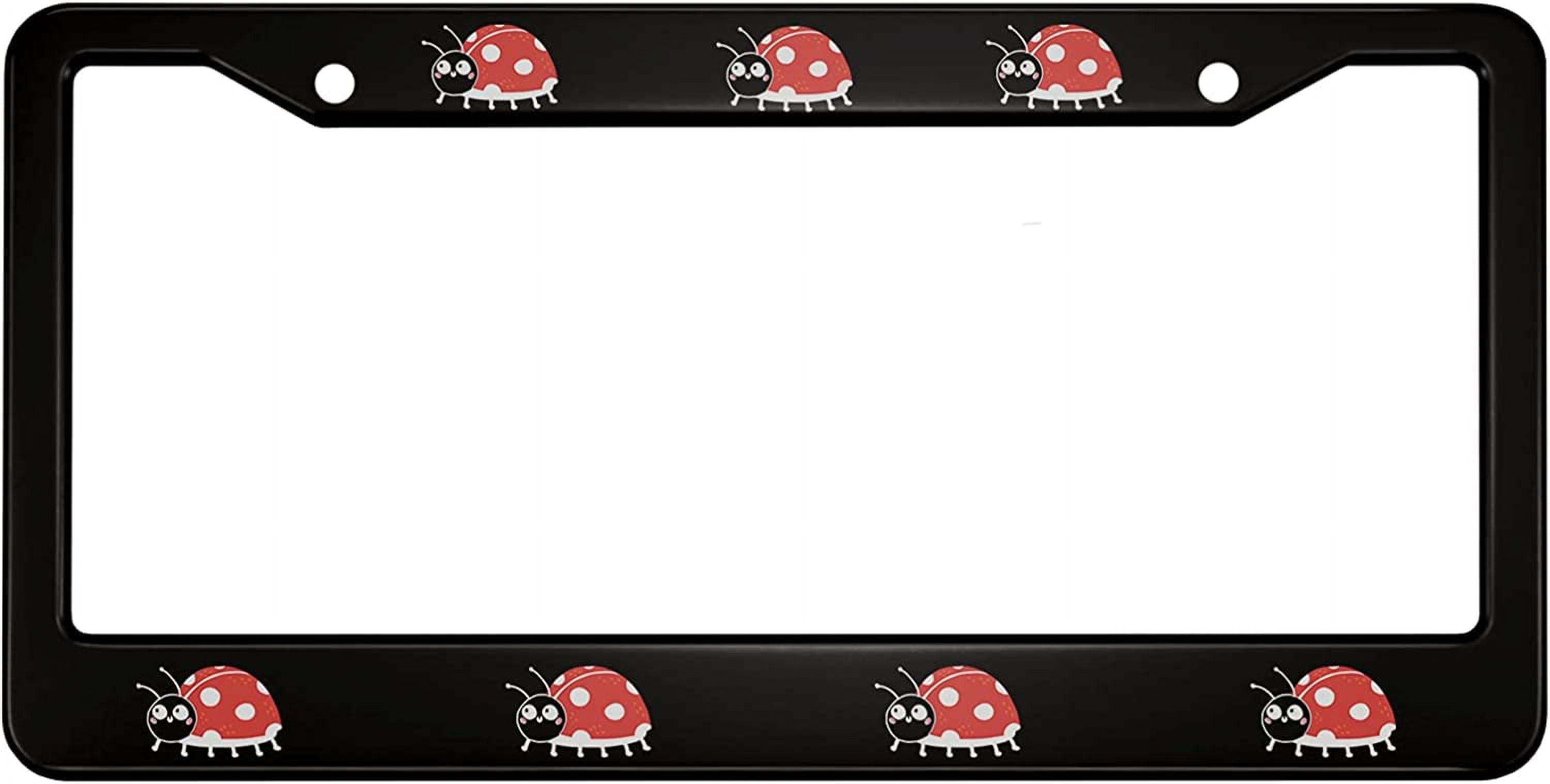 Ladybug Alloy License Plate Frame Seven Red Ladybugs Moving in Same ...