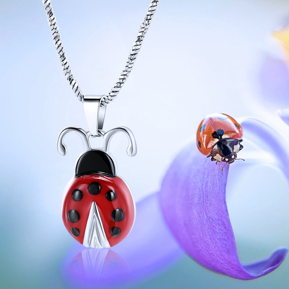 Ladybug Cremation Pendant Small Urns For Ashes Keepsake Cremation Mini ...
