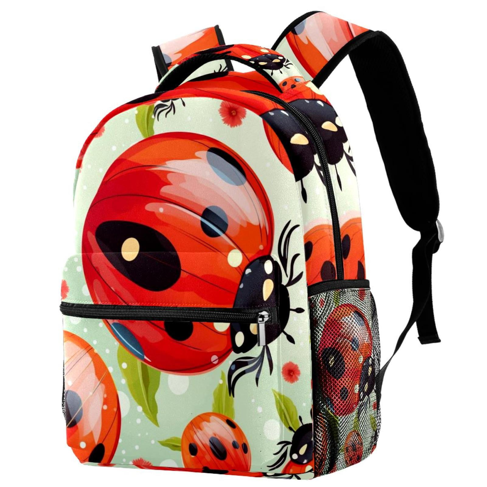 Ladybug Cute Fat Lightweight Backpacks Roomy Interior, Casual Backpack ...