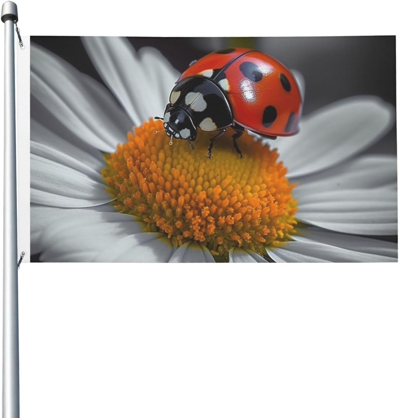 Ladybug Daisy Flag 3x5 ft Flags for Outside Funny Banner Garden Flag ...