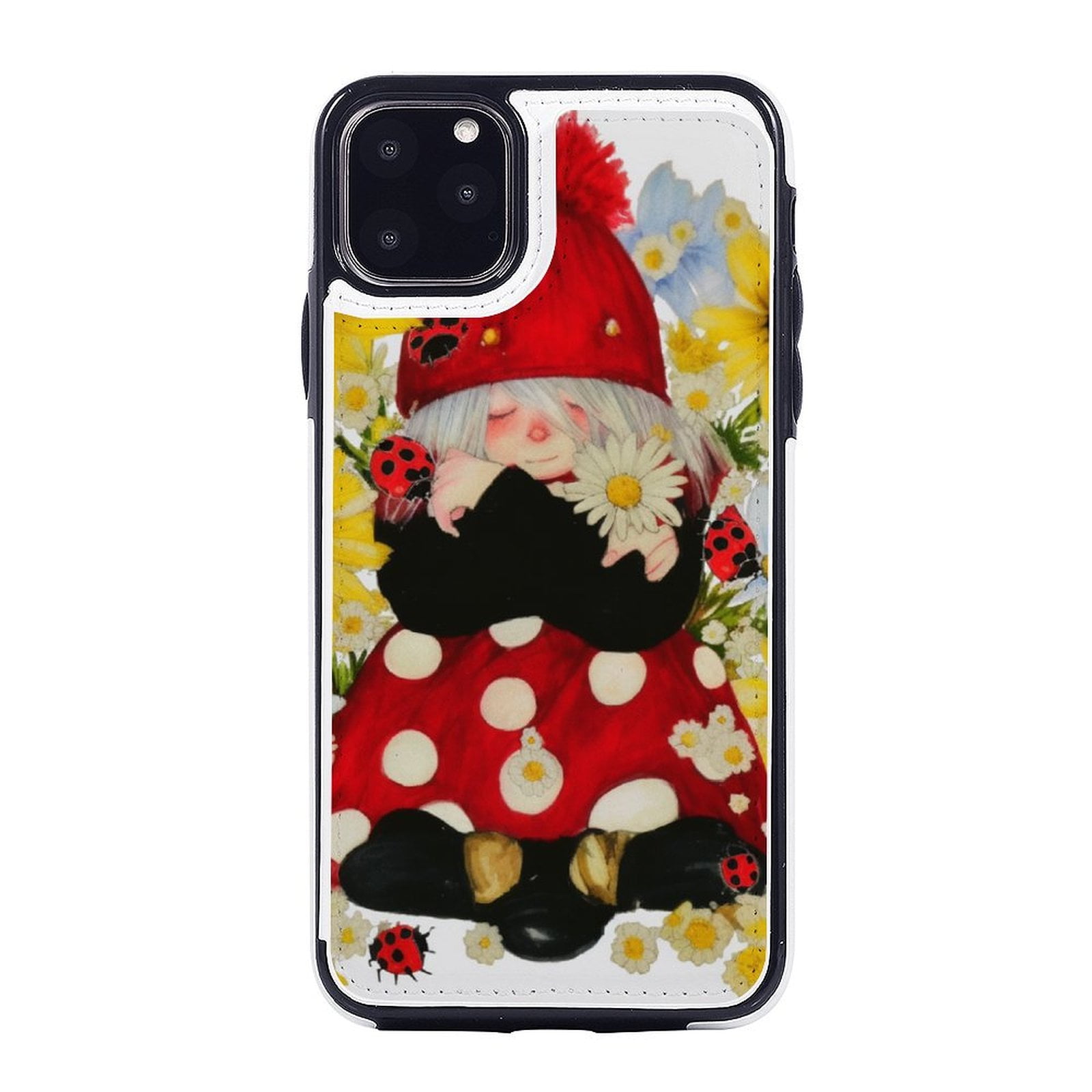 Ladybug Dwarf And Daisy Leather Wallet Case for iPhone 16 15 14 13 12 ...