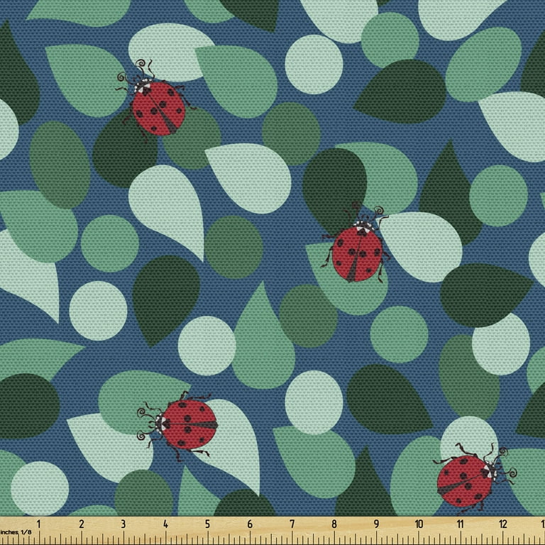 ladybug pattern fabric