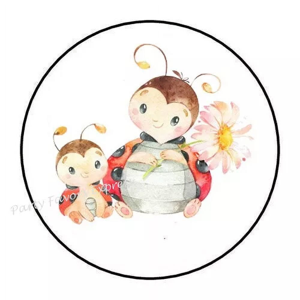 Ladybug Family Sticker Party Favors Sticker Envelope Seals Labels ...