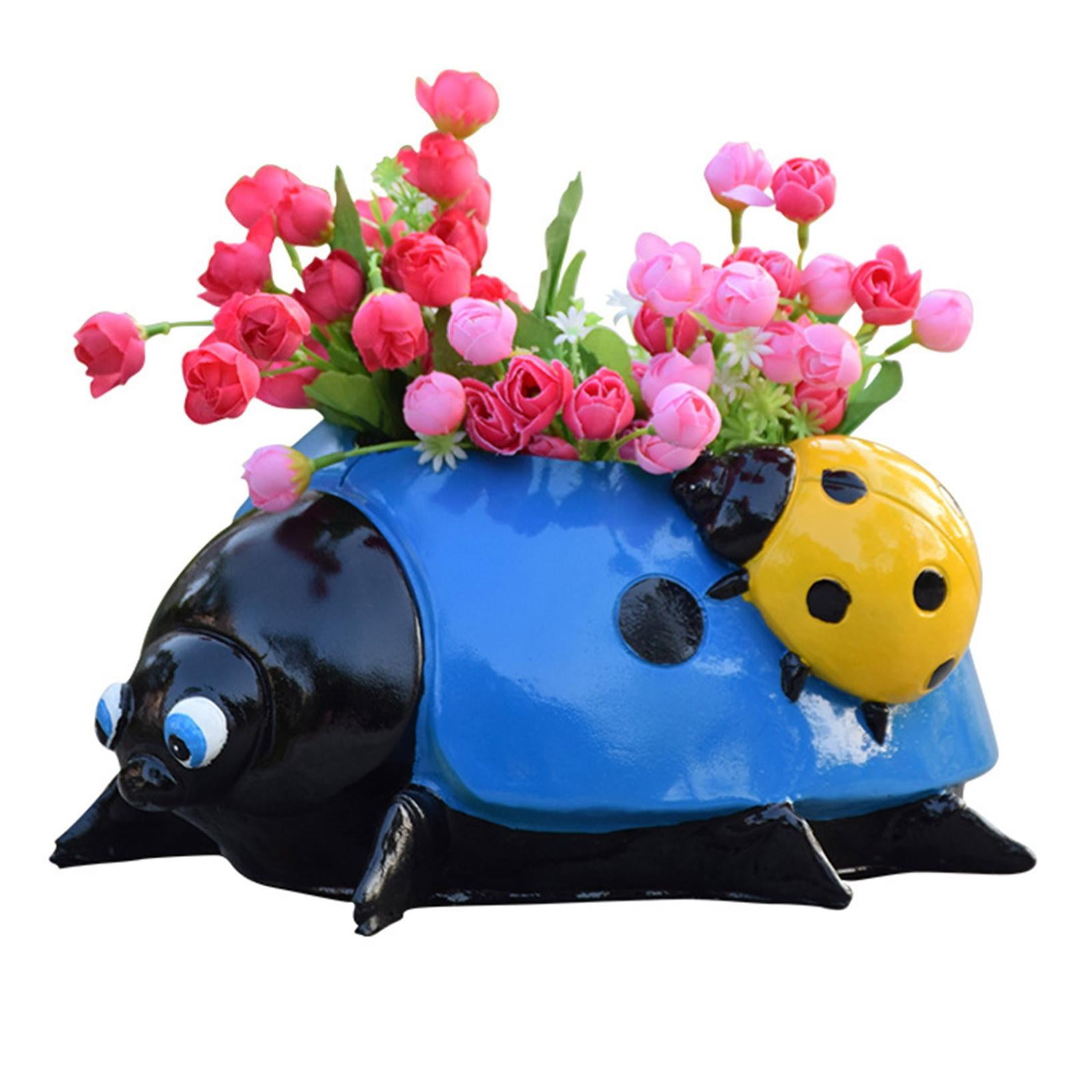 Ladybug Flower Pot Whimsical Resin Ladybug Planter Pot, Garden Sketches ...