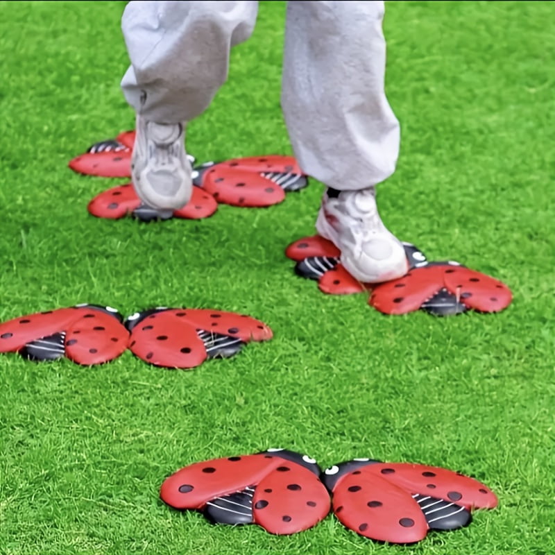 [Ladybug Garden Decor] 3pcs Vibrant Red & Black Ladybug Stepping Stones ...