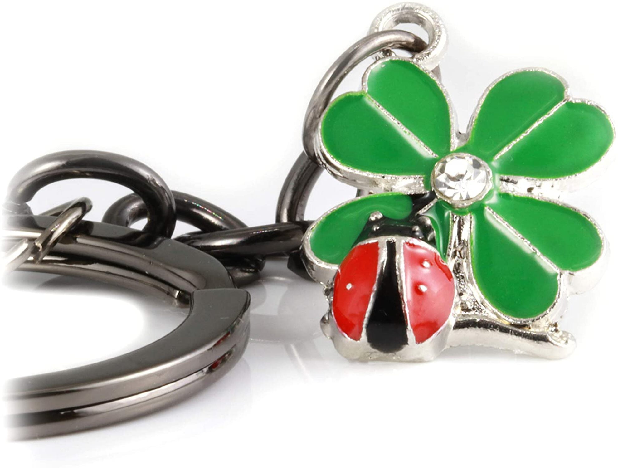 Ladybug Gifts | Ladybug Key Chain of a Lady Bug on a Four Leaf Clover ...