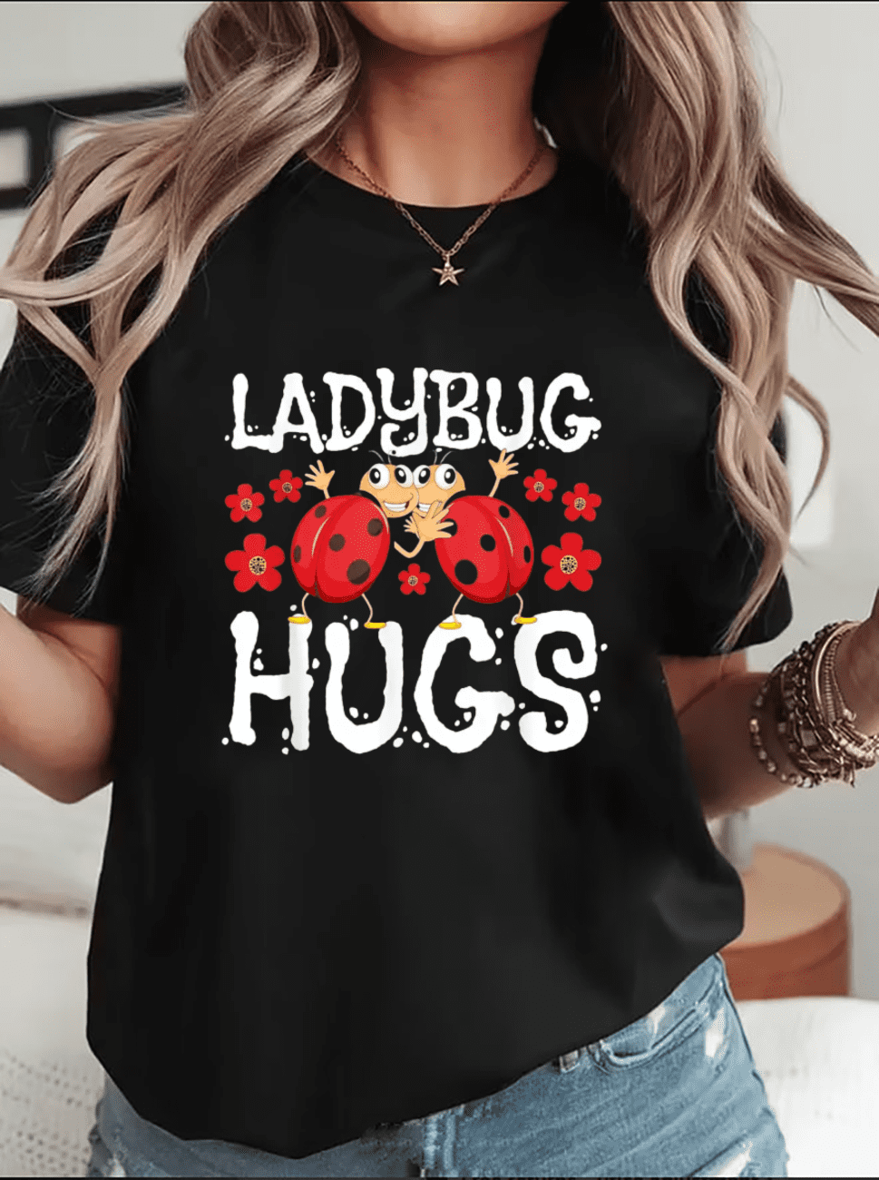 Ladybug Hugs Coccinellidae Lady Beetle Lover Insectologist Unisex T ...