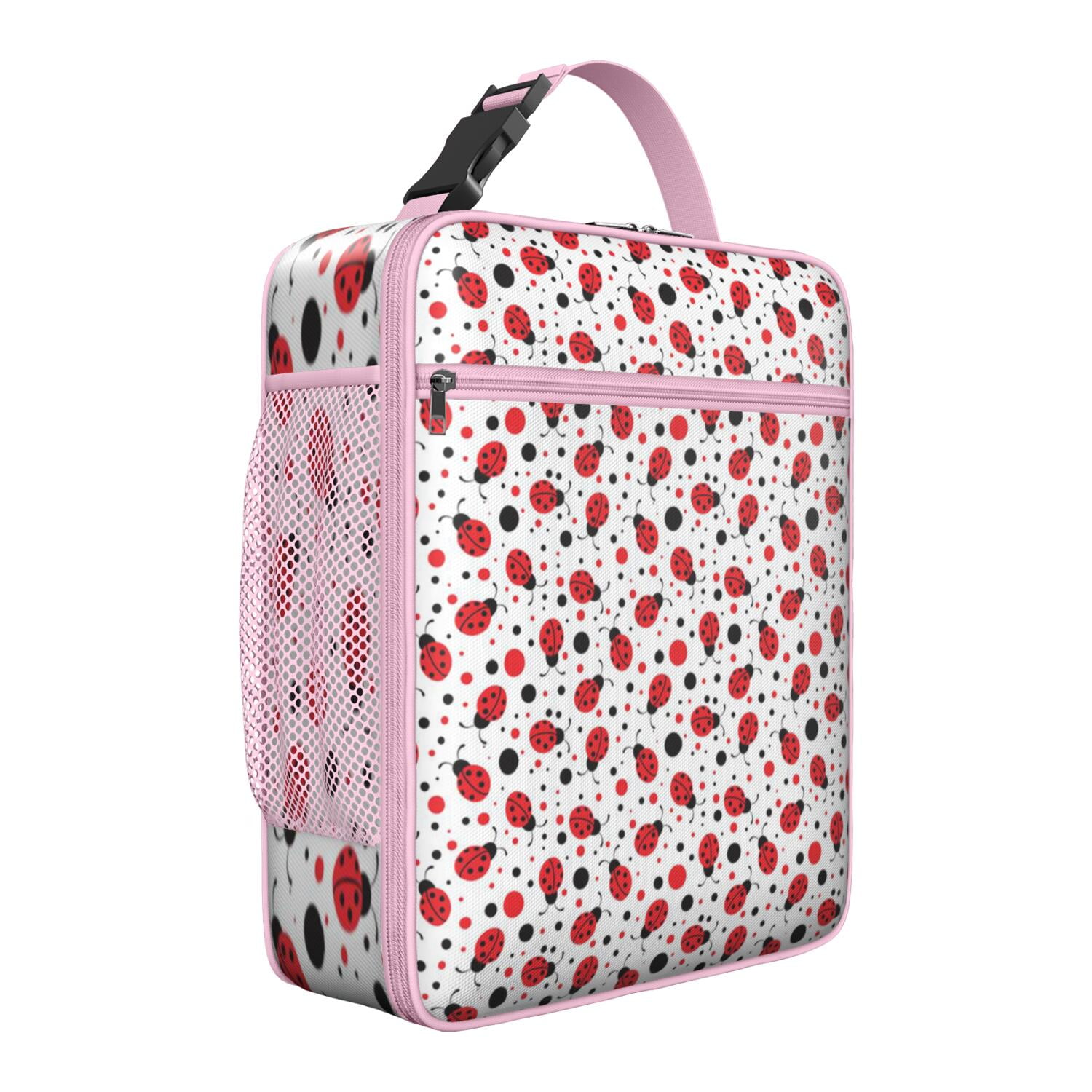 Ladybug Insulated Lunch Box Student Reusable Lunch Tote Bag Lightweight ...