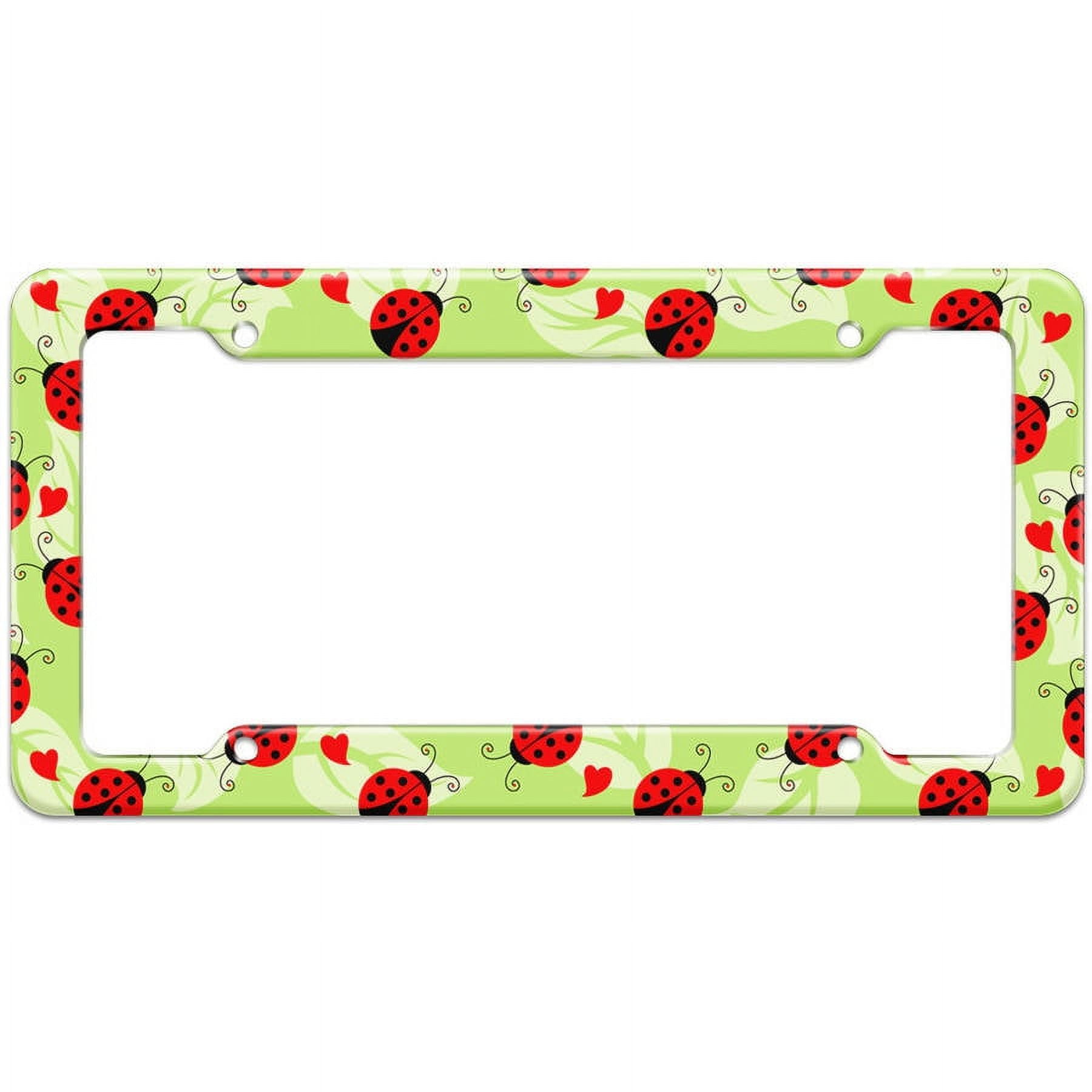 Ladybug Lady Bug Pattern License Plate Frame - Walmart.com