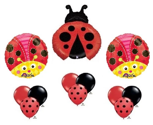 Ladybug Lady Bug Polka Dots Birthday Party 12 Mylar And Latex Balloons ...