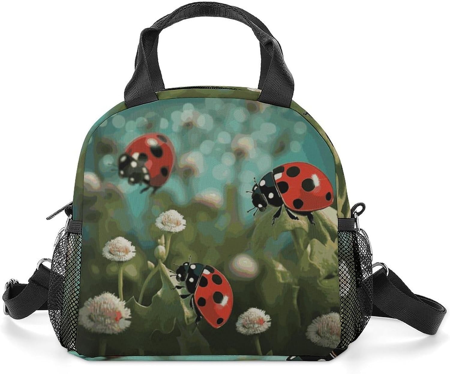 Ladybug Landscape Lunch Bag Insulated Lunch Box for Women Reusable ...