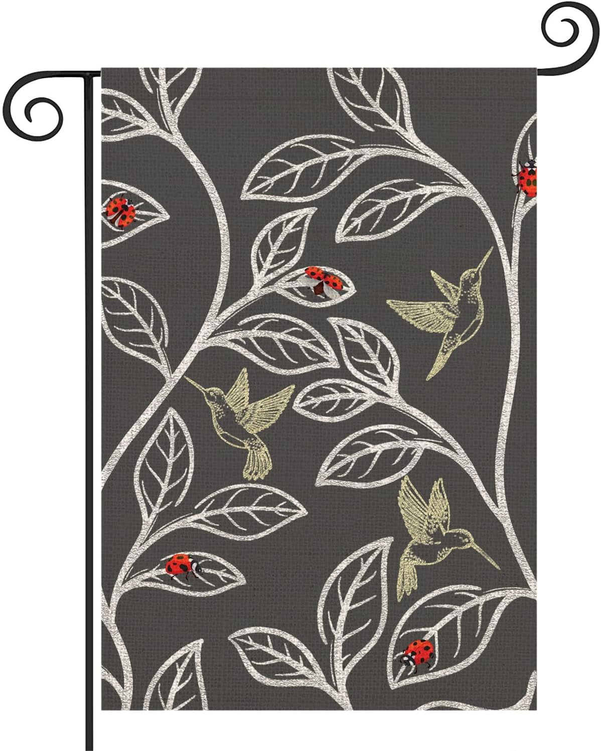 Ladybug Leaf Birds Garden Flag Vertical Double Sided 12.5x18 Spring ...