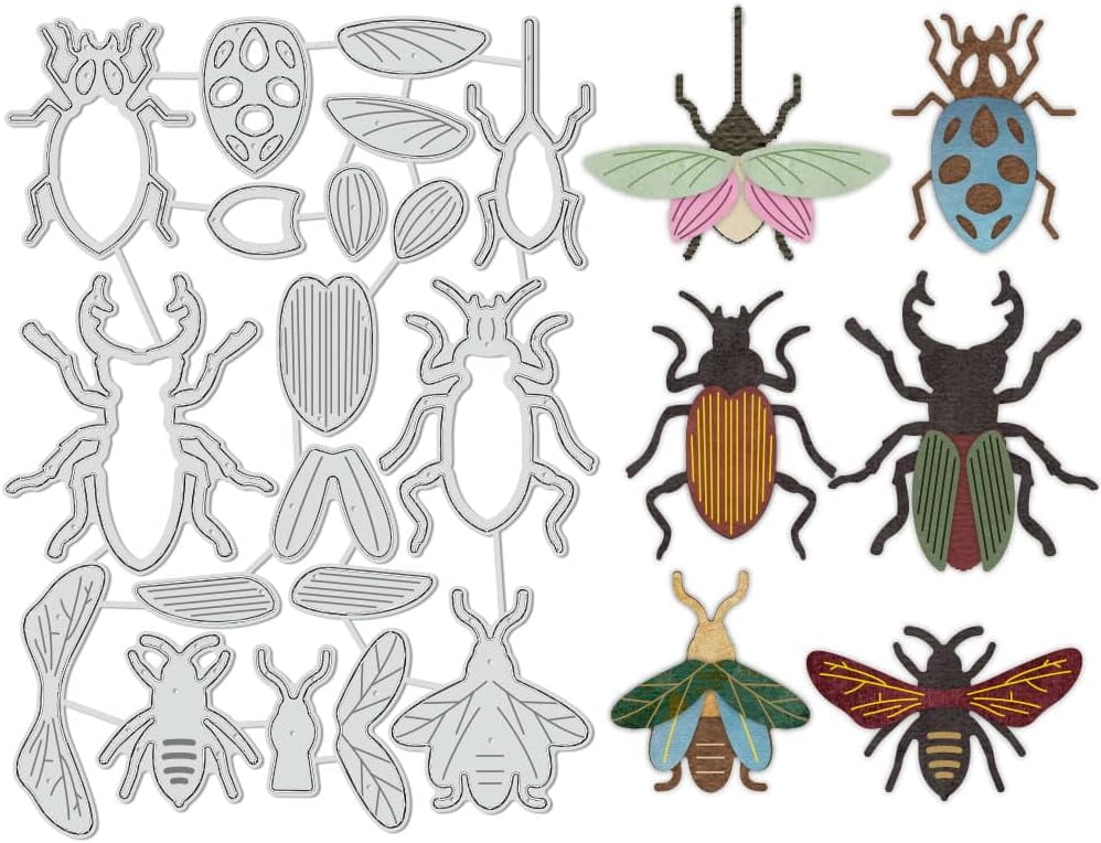 Ladybug Metal Cutting Dies Stencils Bee and Wings Die Cuts Embossing ...